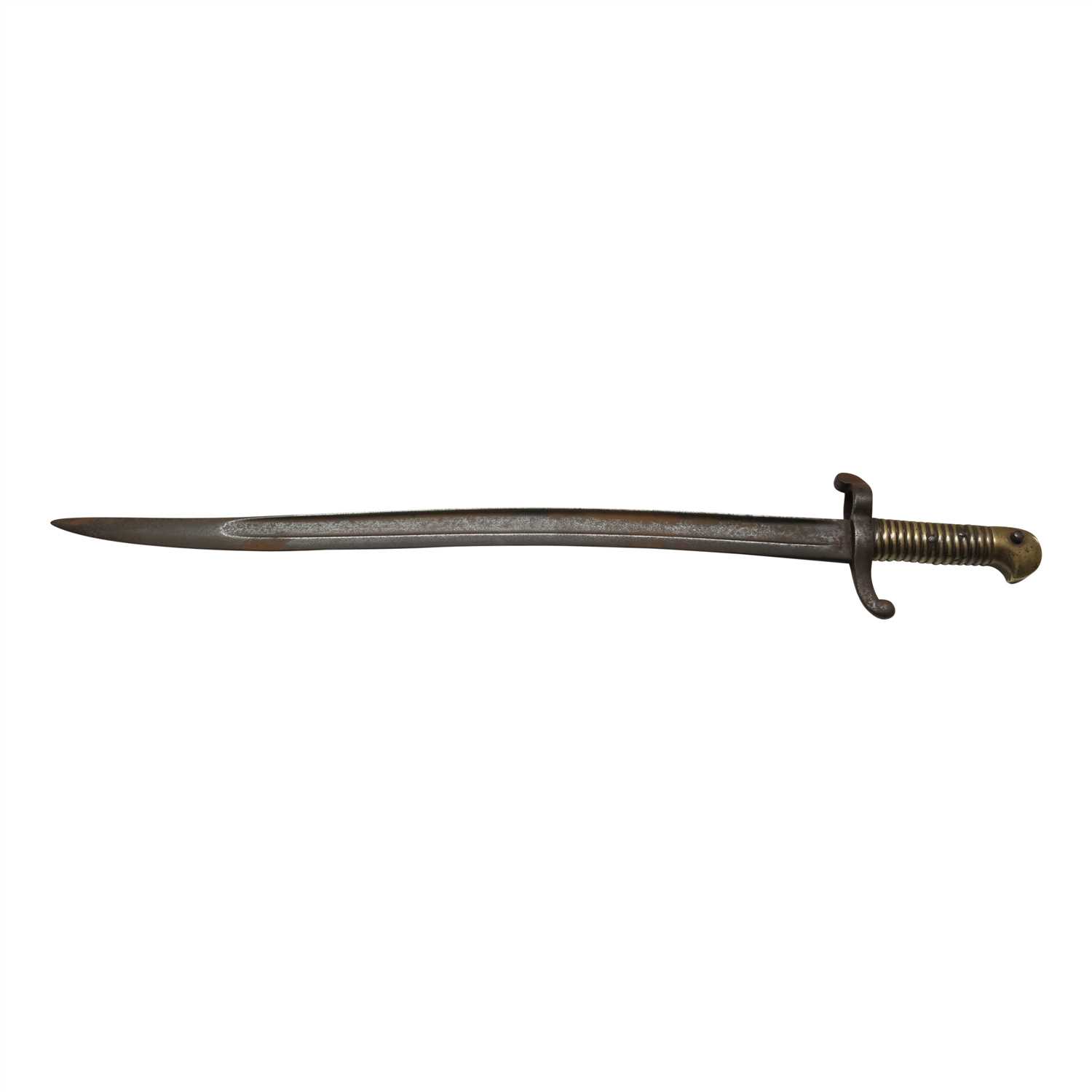 Lot 187 - A 19th century French bayonet, dated 1855,