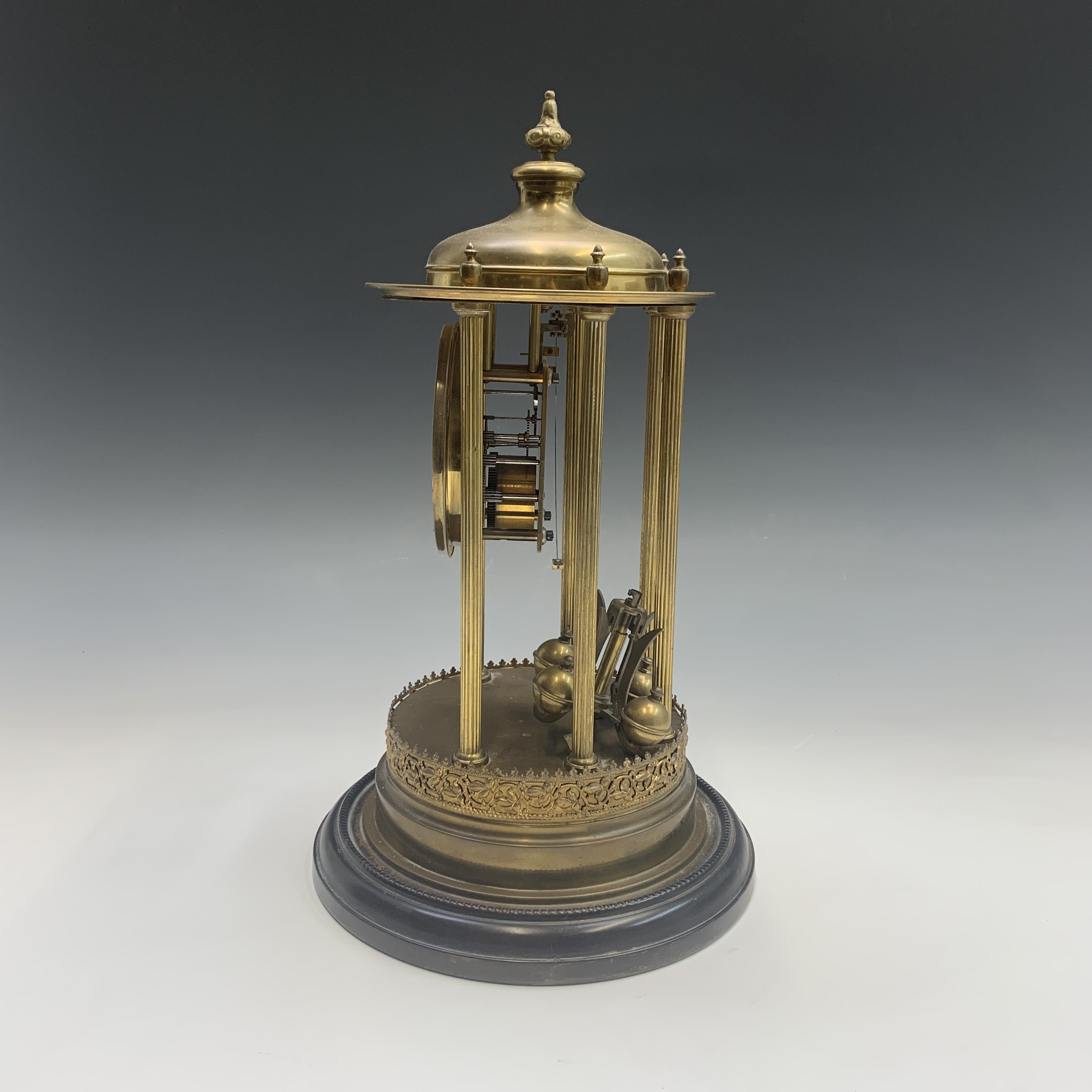 Lot 2930 - A German 400 day torsion anniversary clock