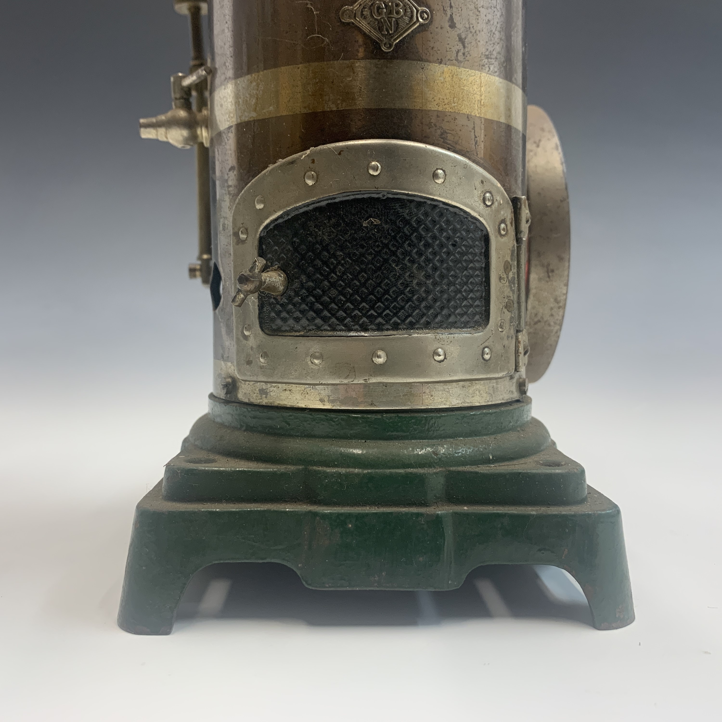 Lot 634 - A Gebruder Bing live steam model vertical