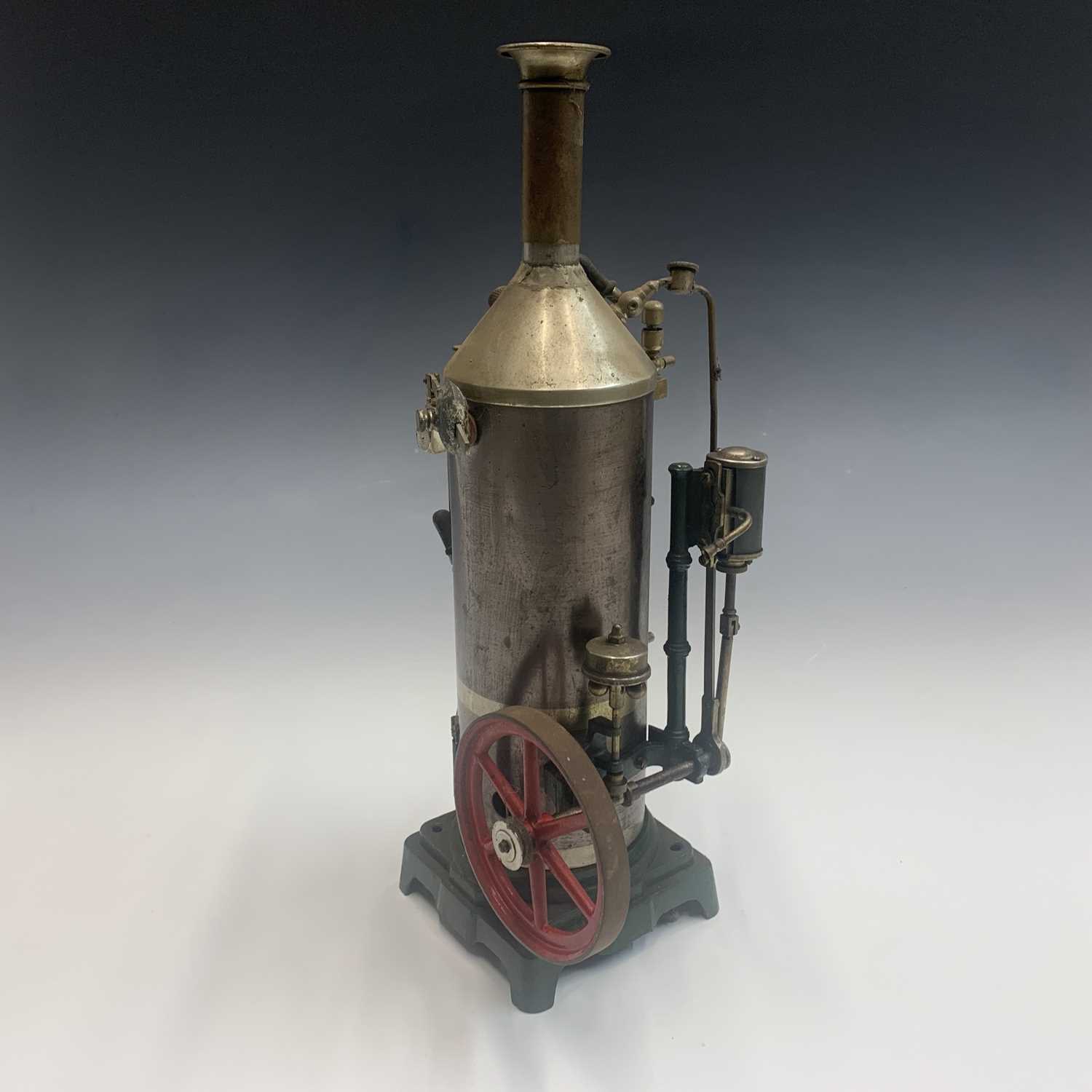 Lot 634 - A Gebruder Bing live steam model vertical