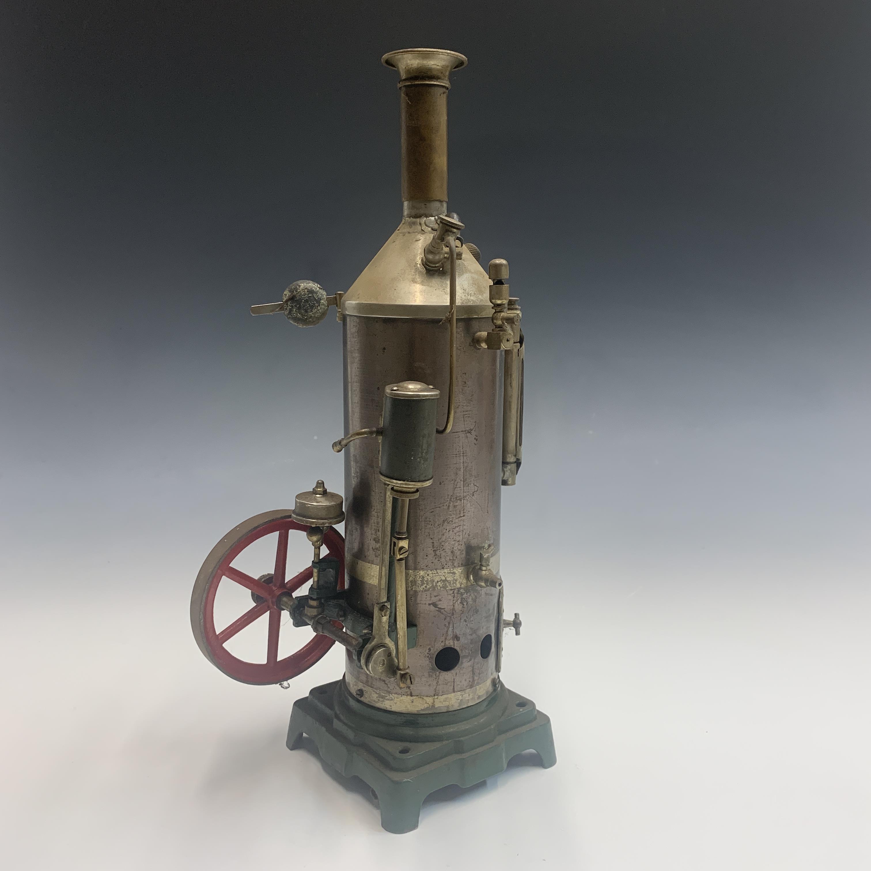 Lot 634 - A Gebruder Bing live steam model vertical