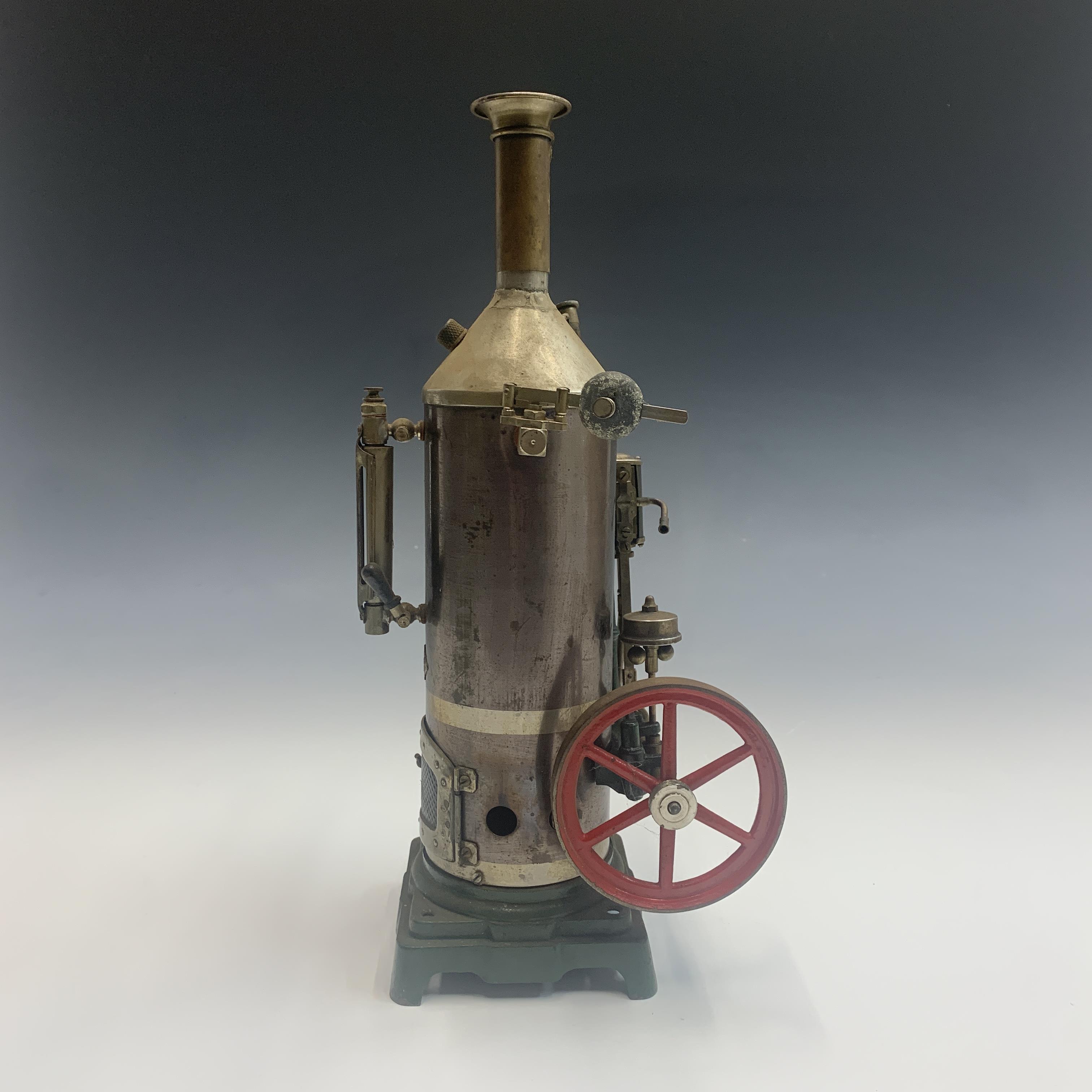 Lot 634 - A Gebruder Bing live steam model vertical