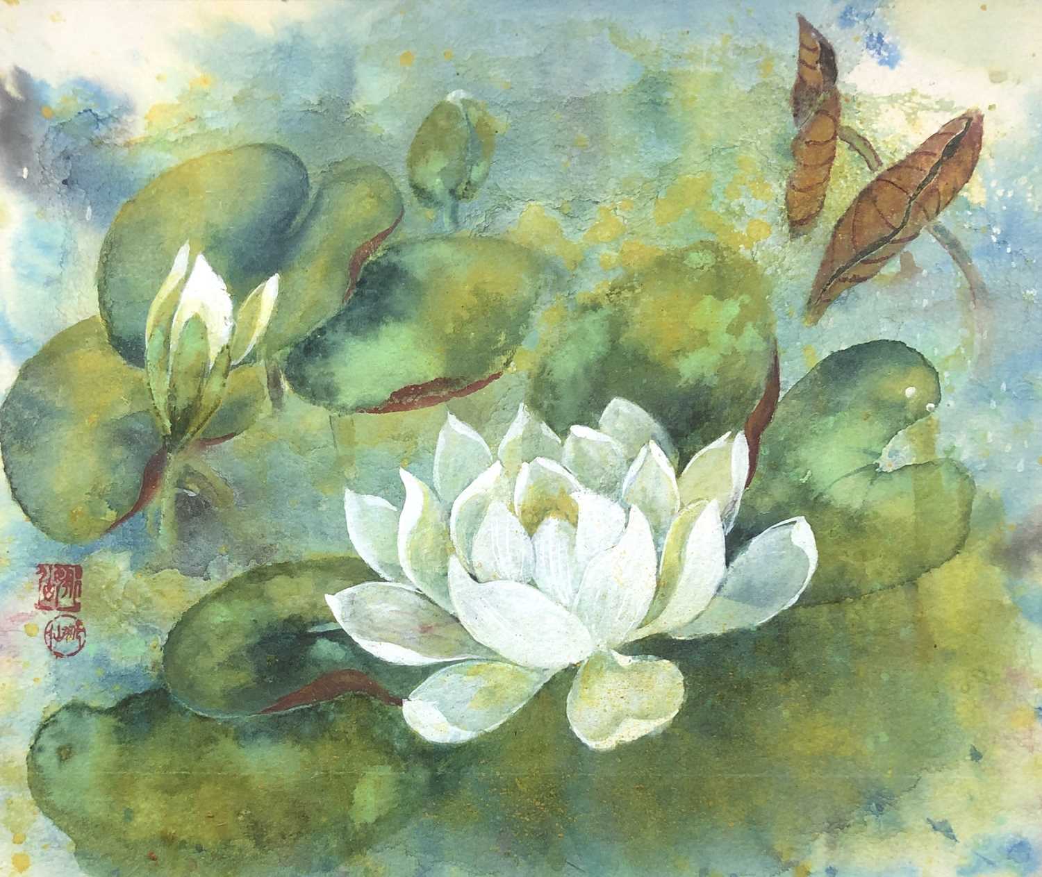 Lot 819 - Sheena DAVIS Summer Pond Chinese ink and