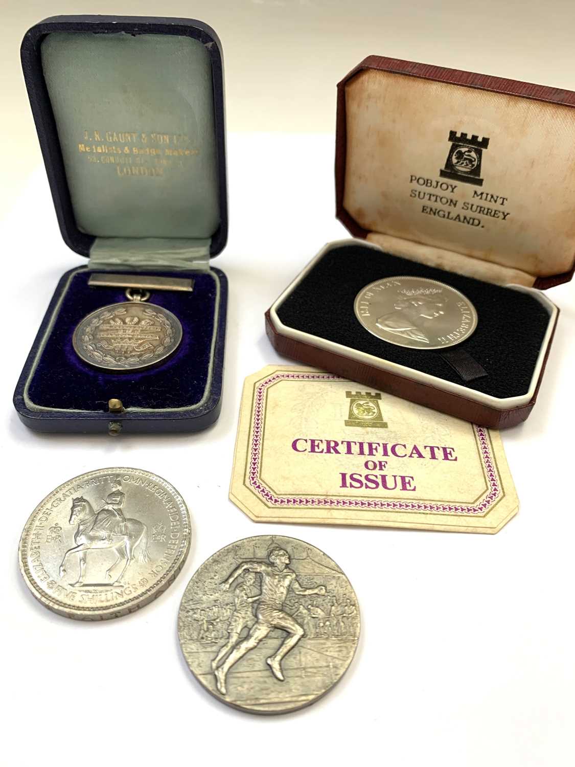 Lot 388 - A silver medal for 'The Powell Duffryn Steam