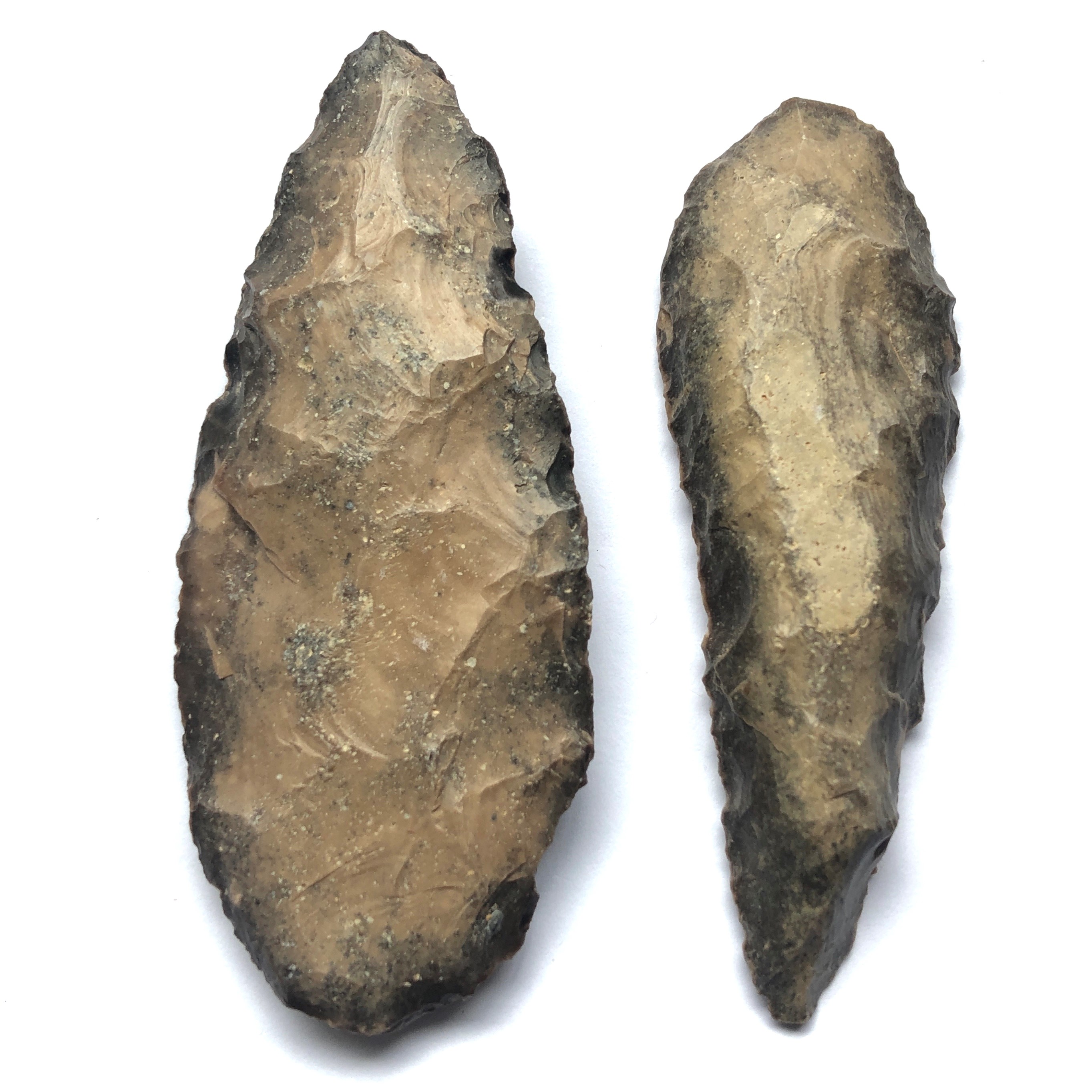 Lot 332 - Neolithic knife (well worked), flint, time