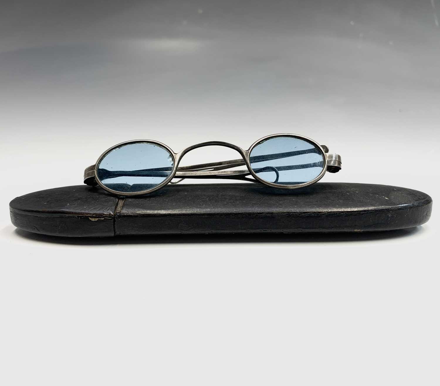 Lot 218 - A pair of 19th-century silver spectacles