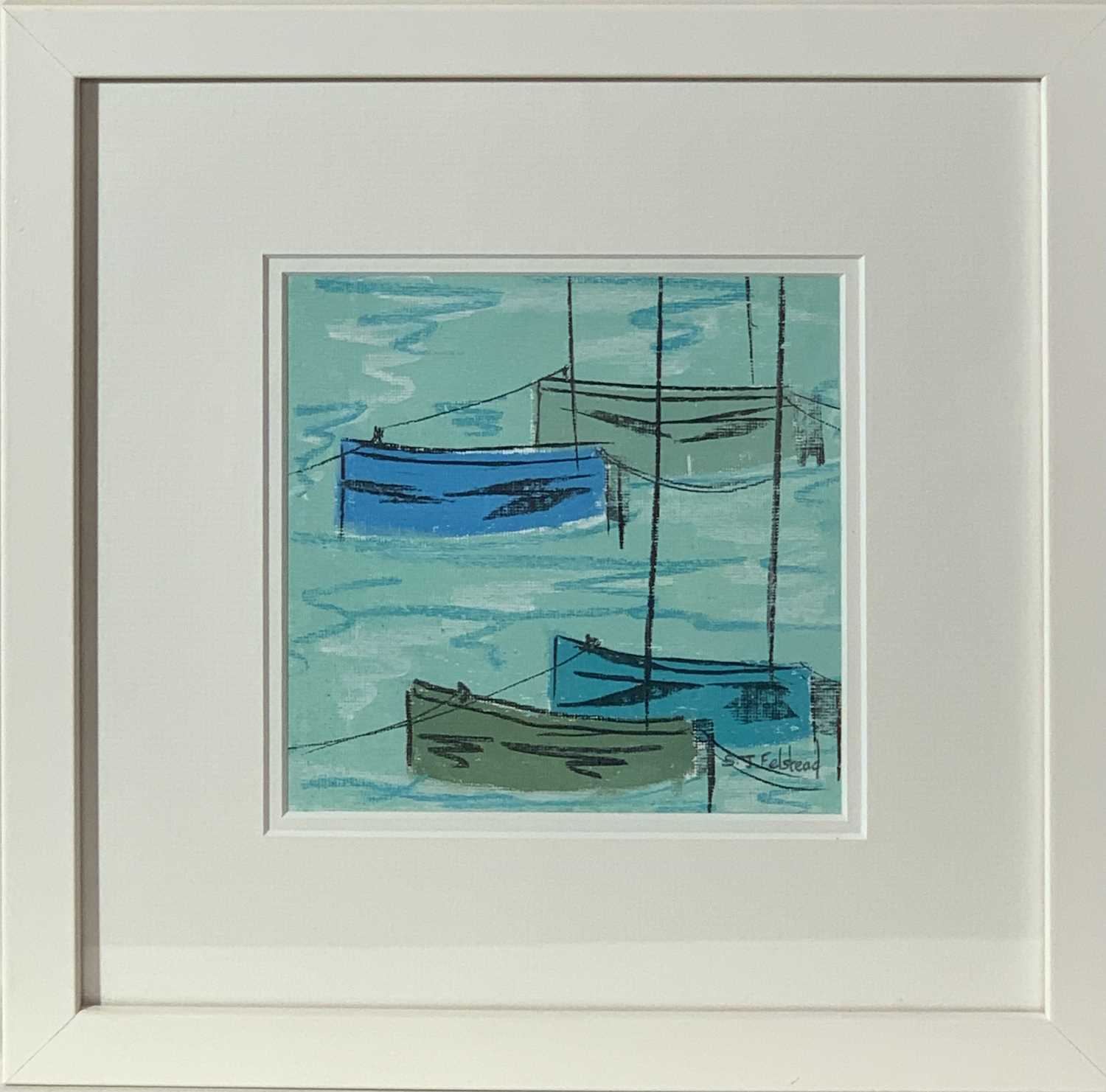 Lot 305 - Stephen FELSTEAD (1957) Kernow Boats Pastel