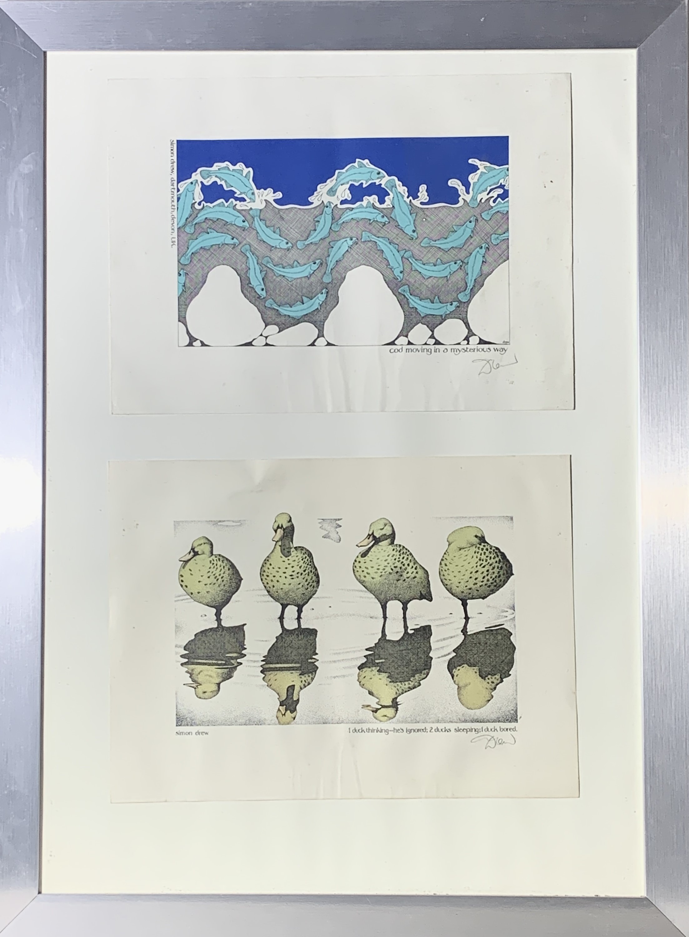 Lot 725 - Simon DREW (1952) Two ink cartoons each 30 x