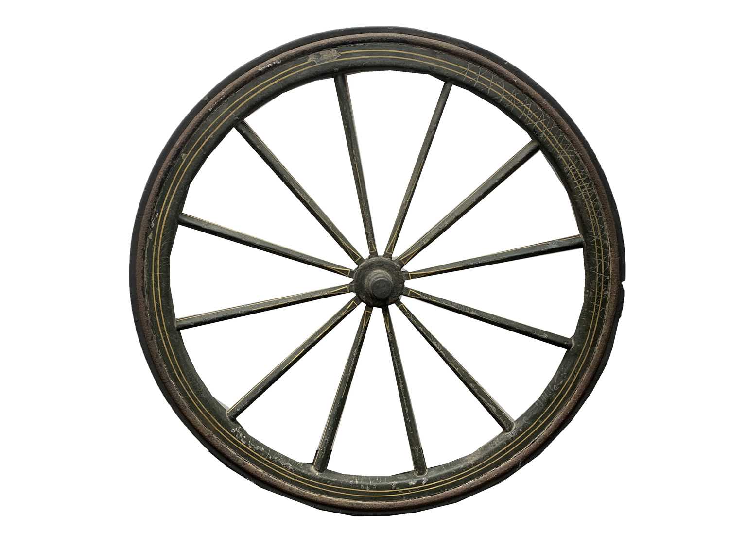 Lot 100 - A pair of Victorian carriage wheels, with