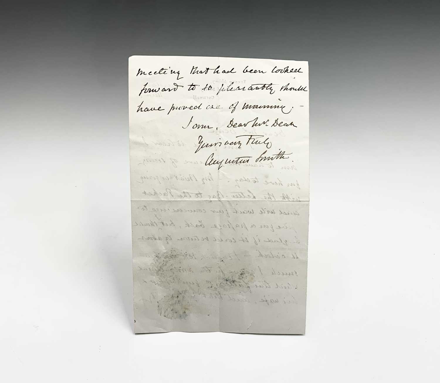 Lot 932 - Tresco - Augustus Smith Signed Letter A rare