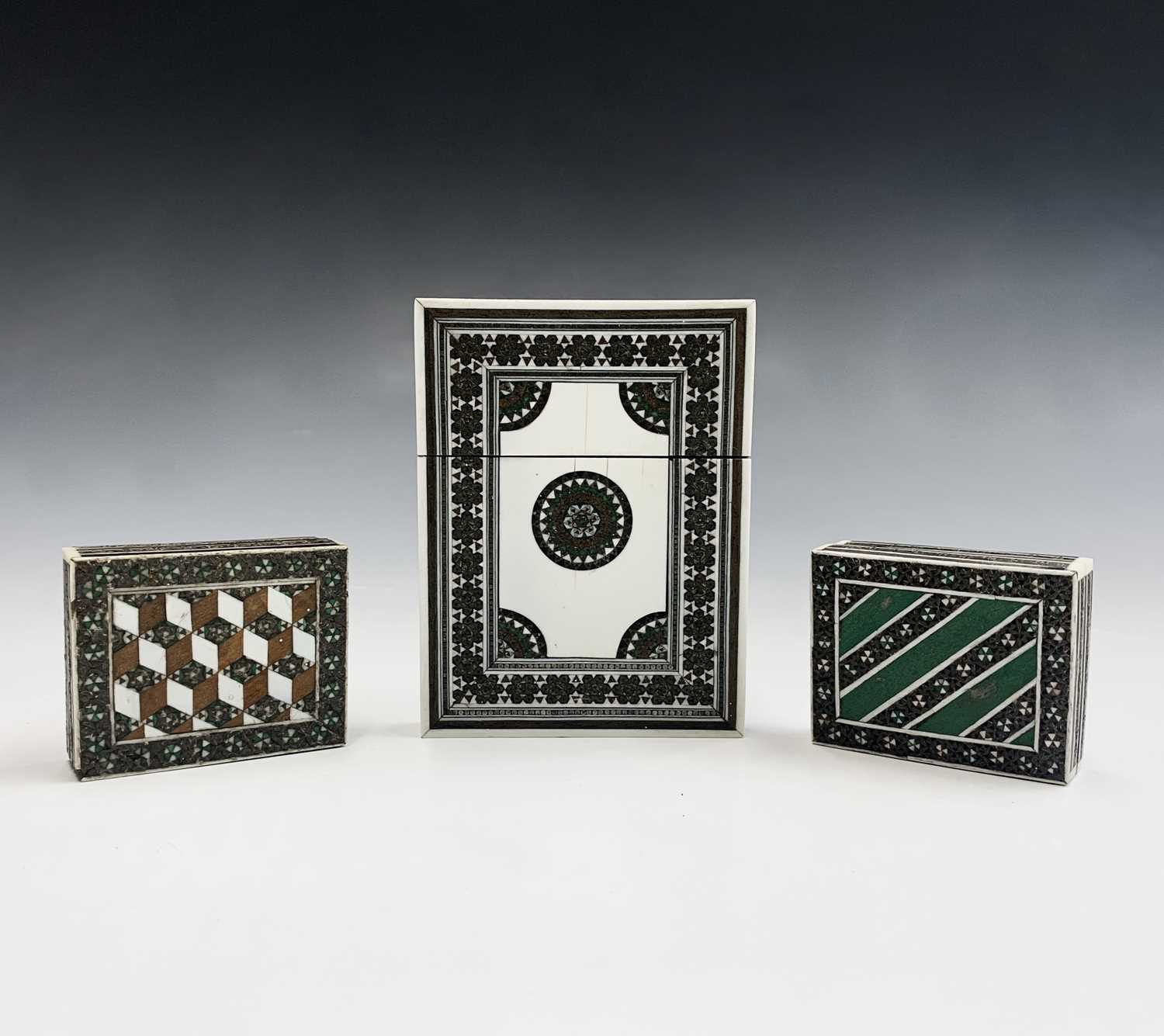 Lot 1007 - An Anglo-Indian Sadeli ivory and sandalwood