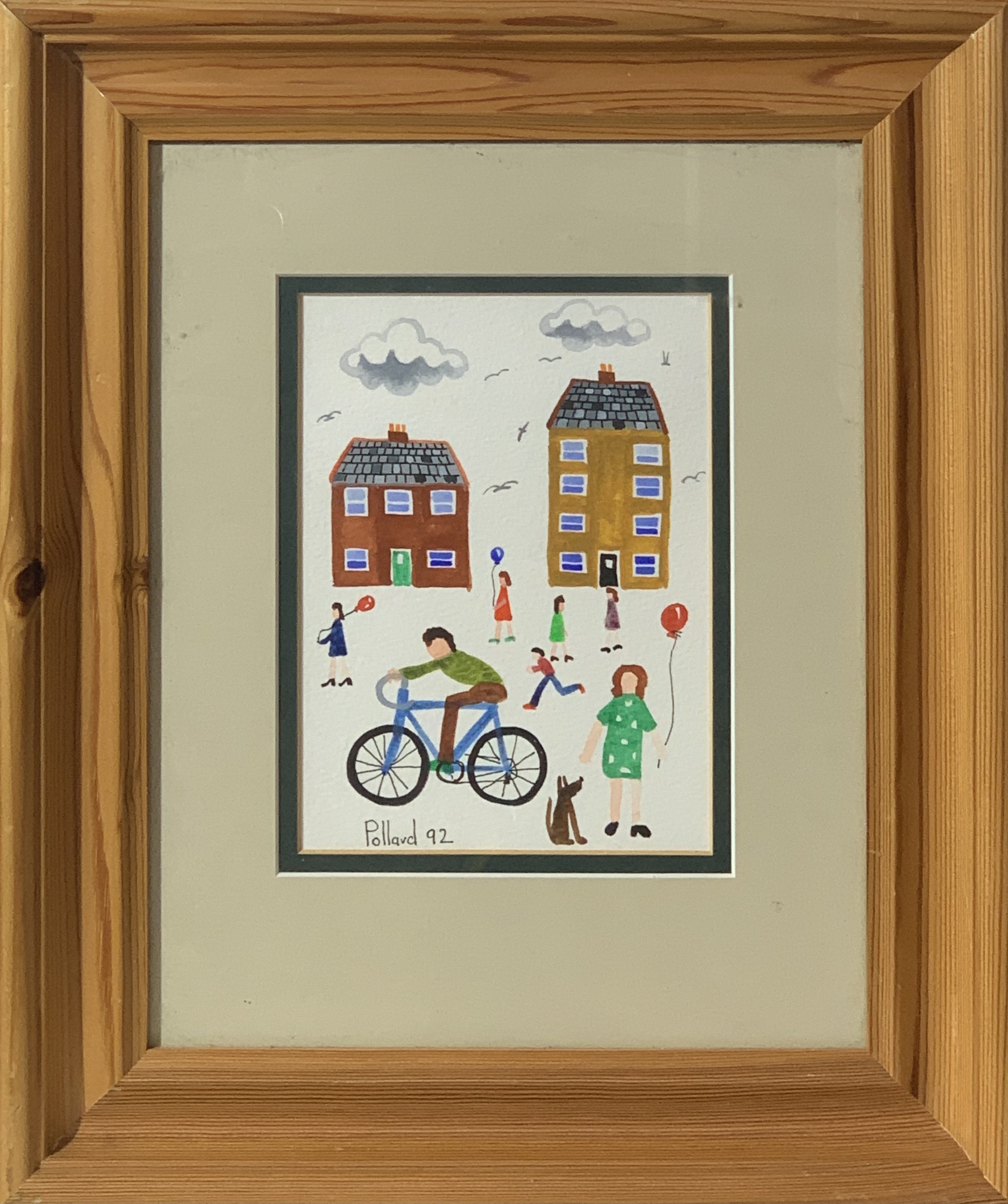 Lot 331 - Brian POLLARD (1946) Blue Bike Acrylic