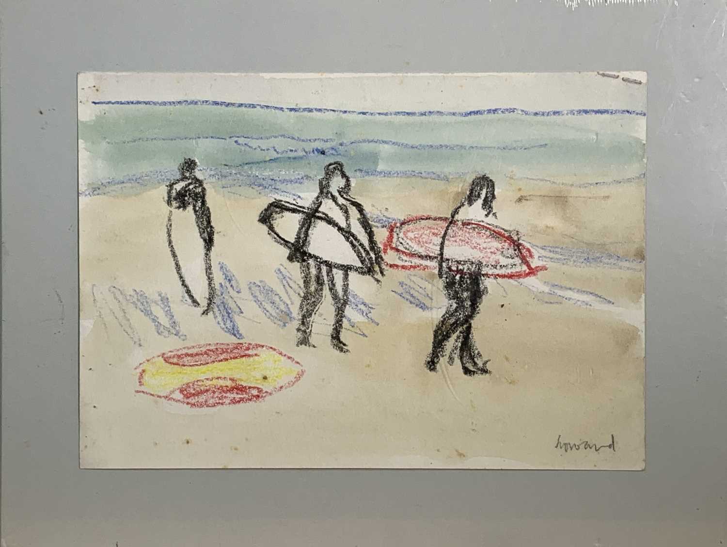 Lot 250 - Charles HOWARD (1922) Surfers Mixed media