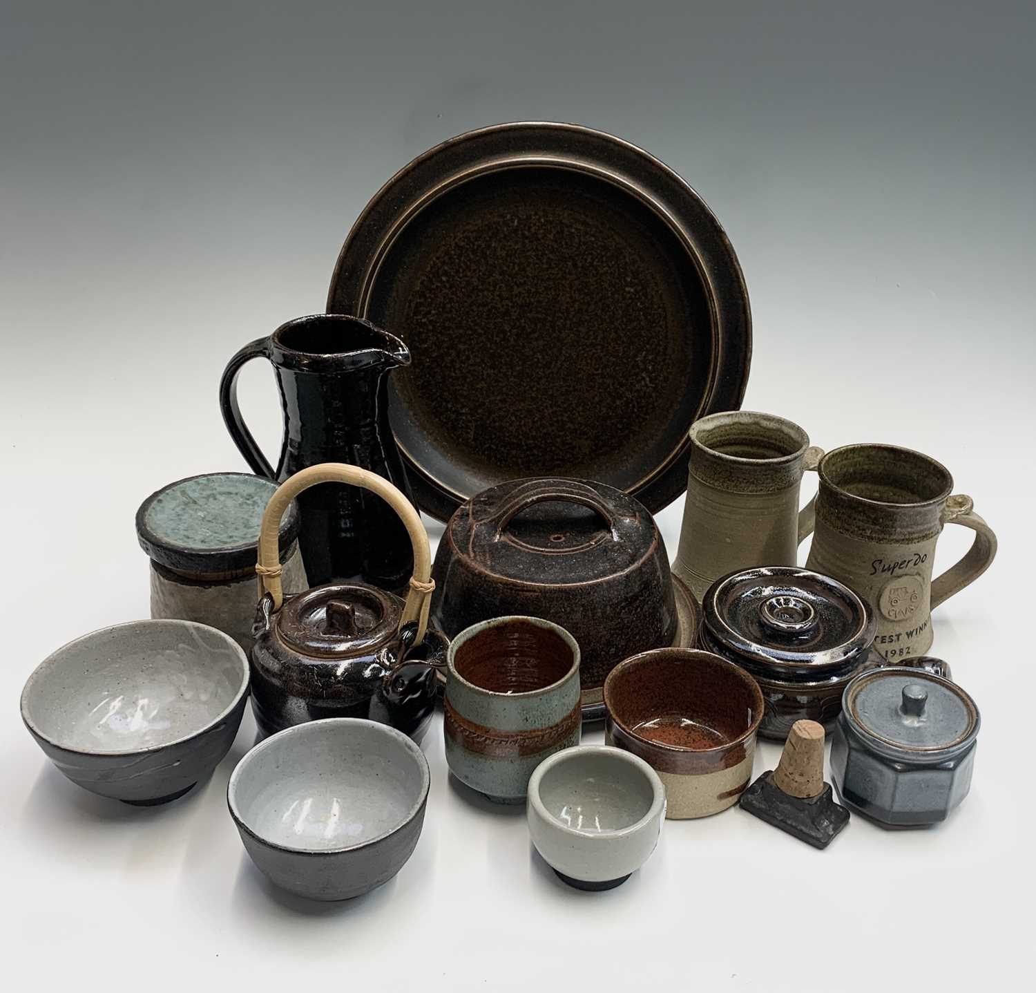 Lot 1009 - Alan Brough, two studio pottery jars, the