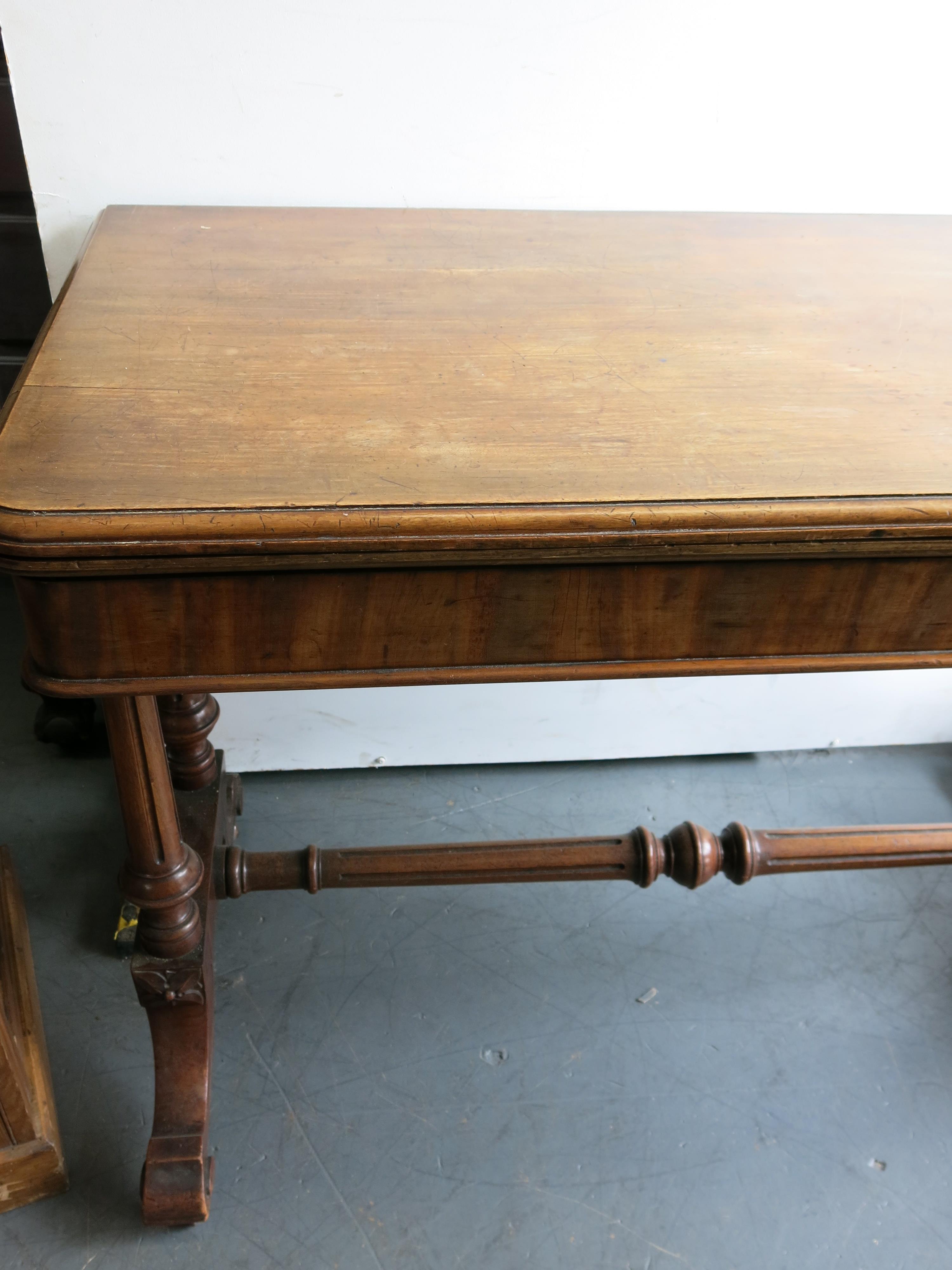 Lot 3408 - A Victorian mahogany card table, height