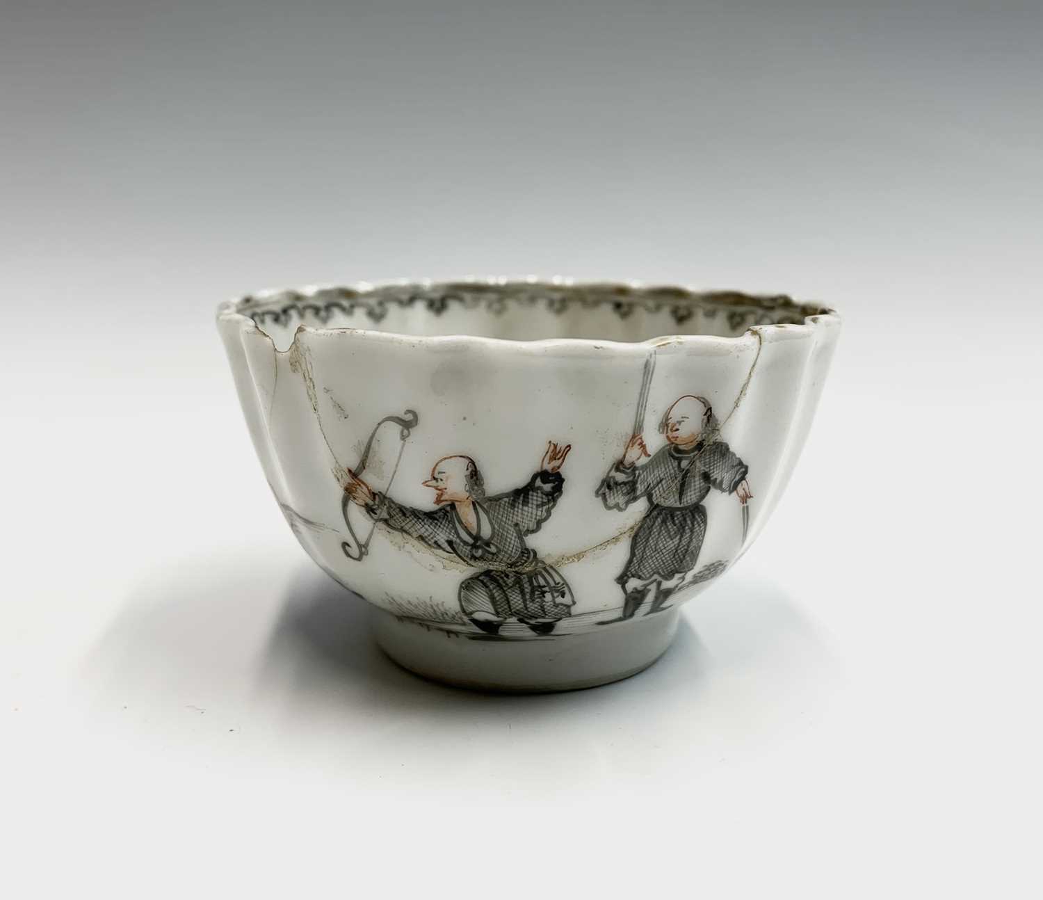 Lot 222 - A Chinese porcelain tea bowl, 18th century,