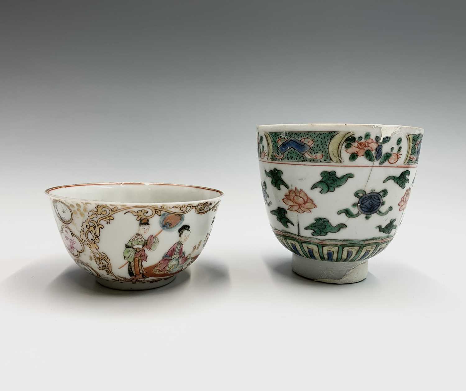 Lot 224 - A Chinese porcelain tea bowl, 18th century,