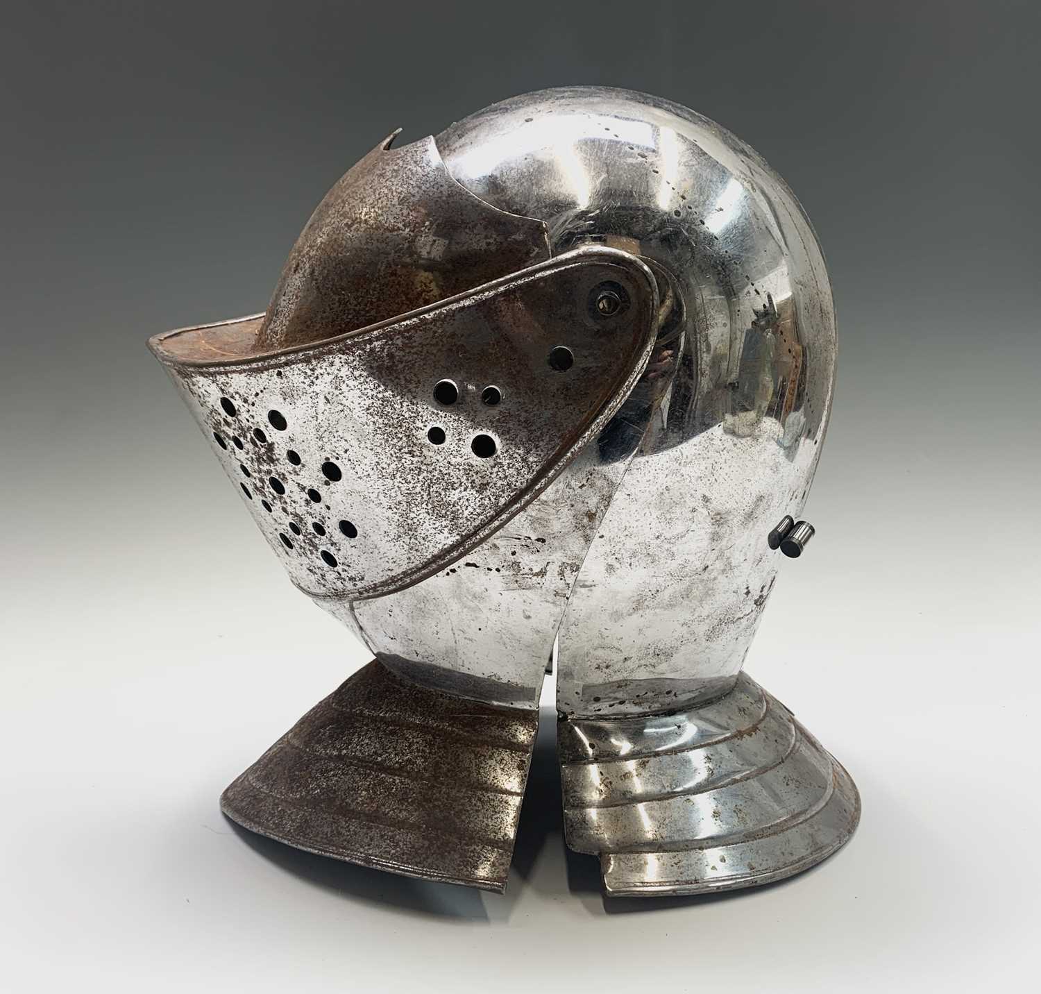 Lot 416 - Armour - A reproduction steel close helm