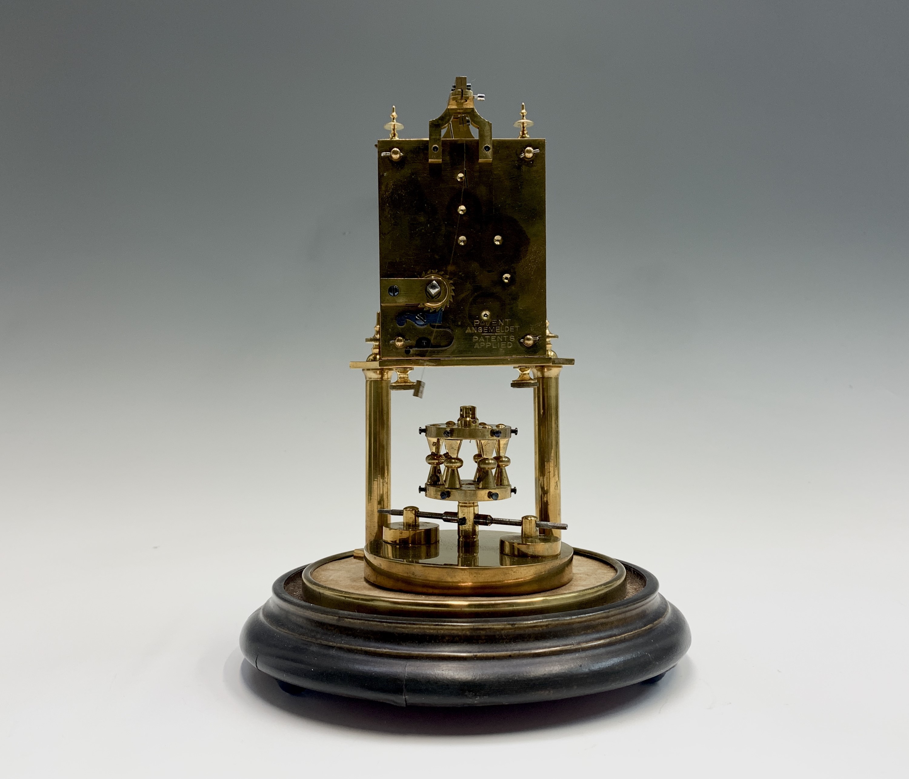 Lot 2913 - A German brass 400 day torsion clock, circa