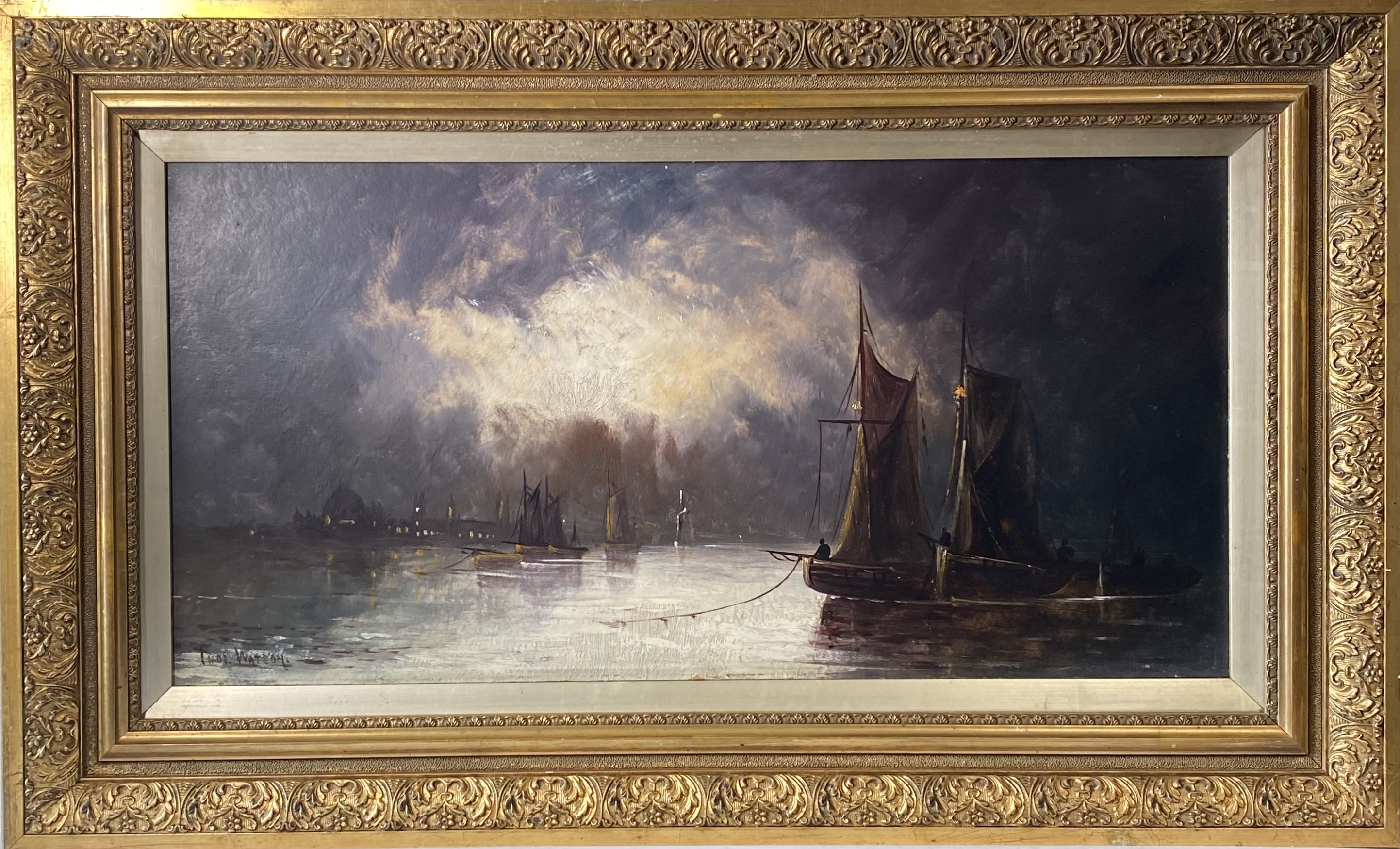 Lot 1477 - Thomas WATSON Twilight Shipping on the