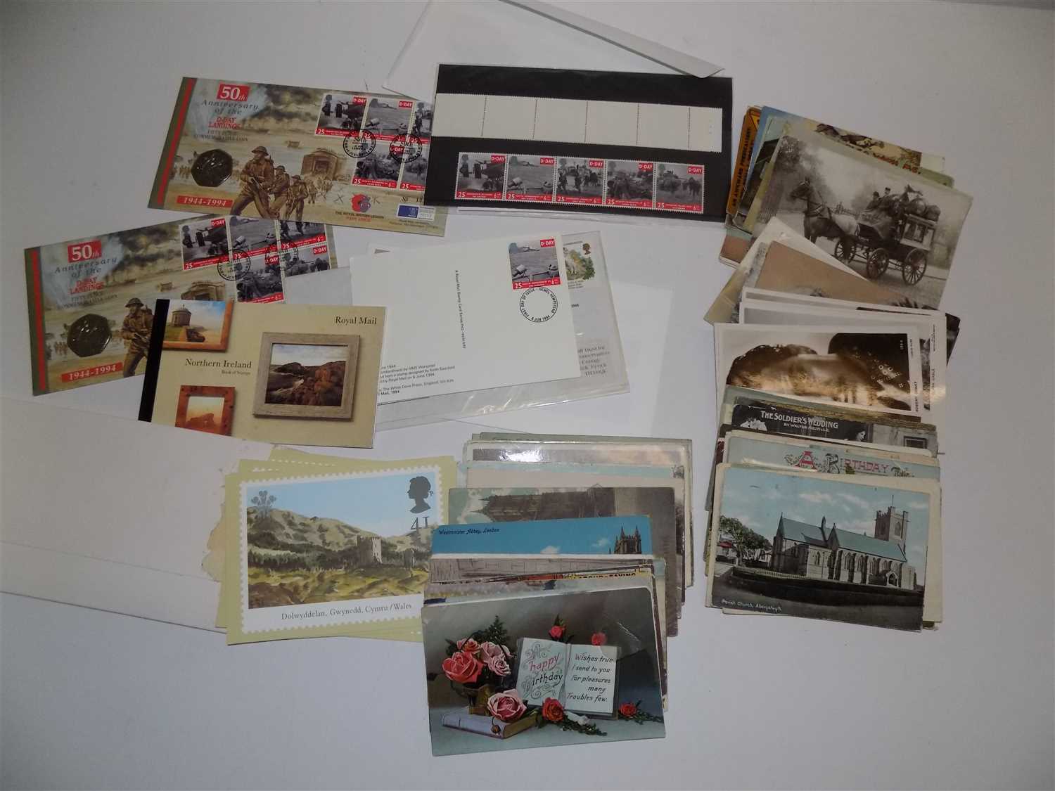 Lot 89 - Approximately one hundred postcards, together