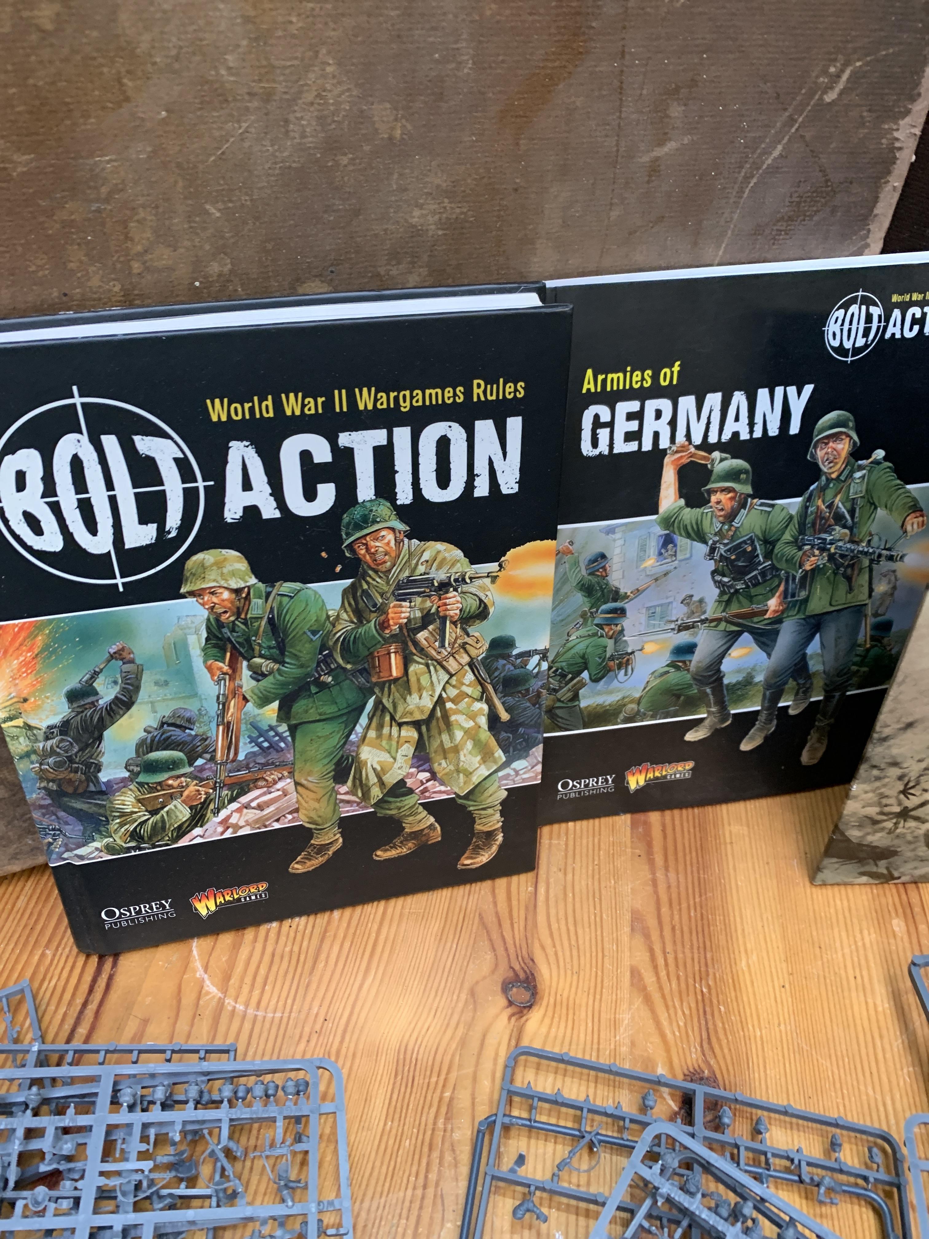 Lot 85 - 'Bolt' Wargame books and figurines.