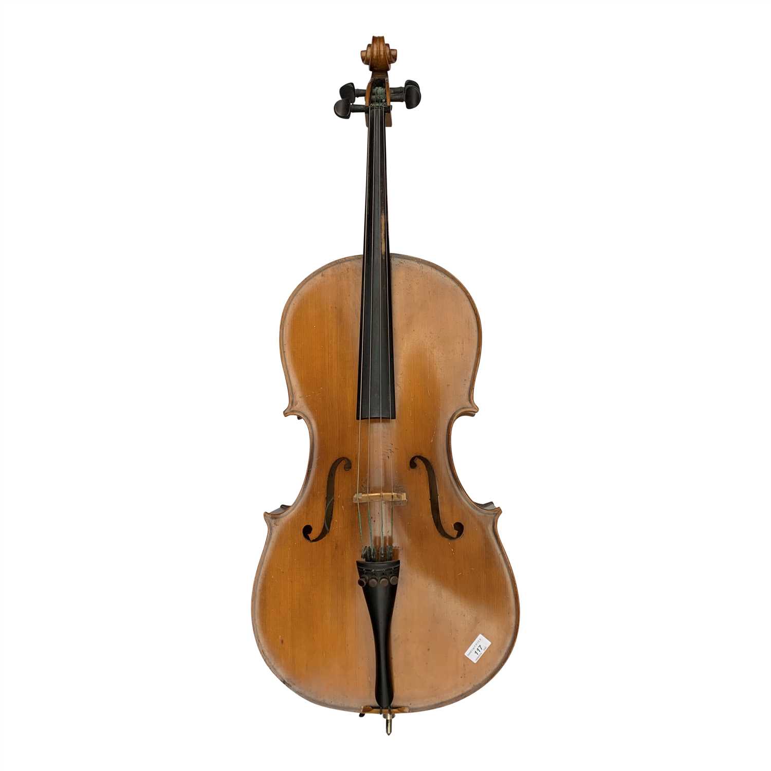 Lot 117 - A 20th century three-quarter size cello,