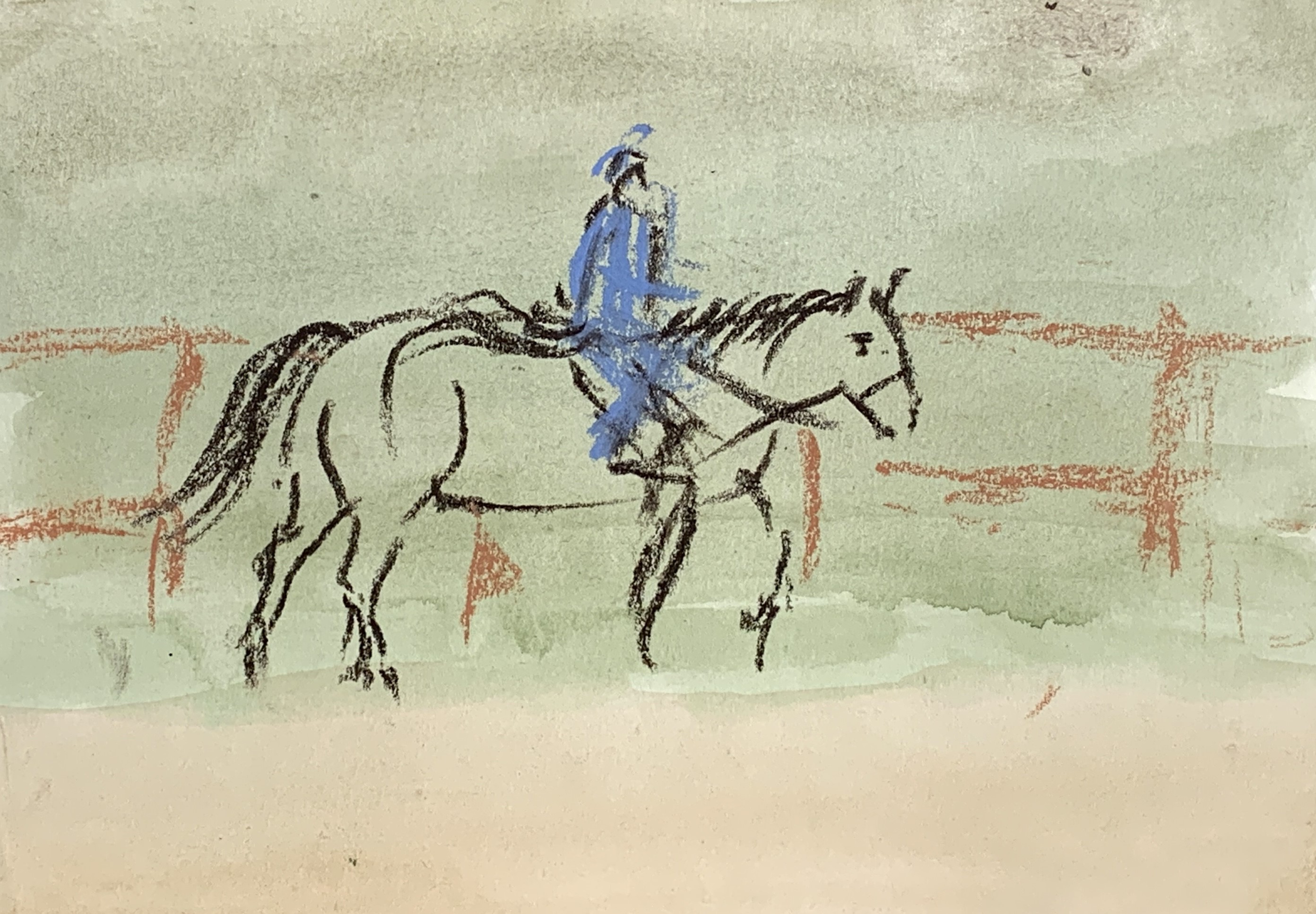 Lot 251 - Charles HOWARD (1922) Horserider Watercolour