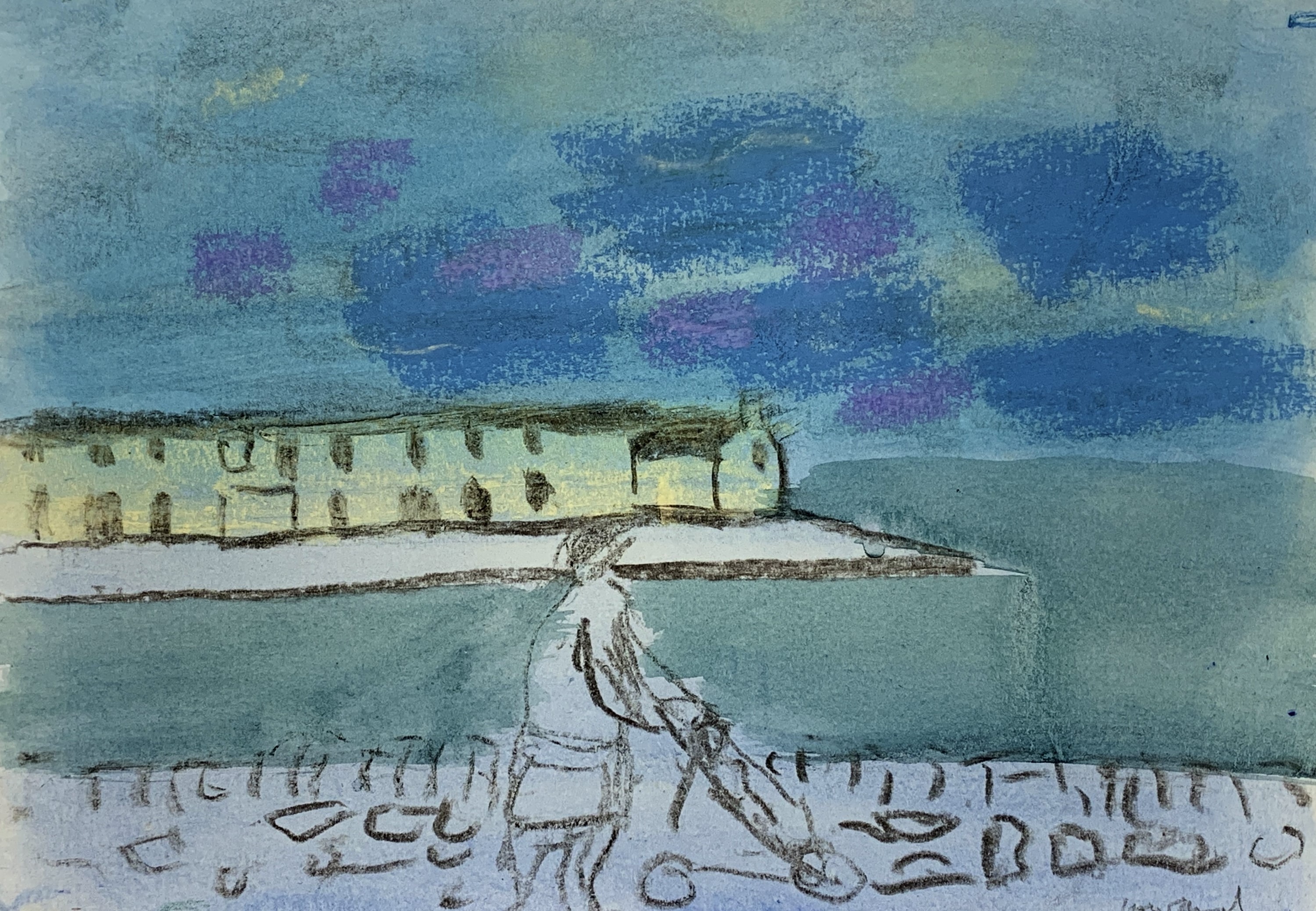 Lot 254 - Charles HOWARD (1922) Le Fret 3 Watercolour