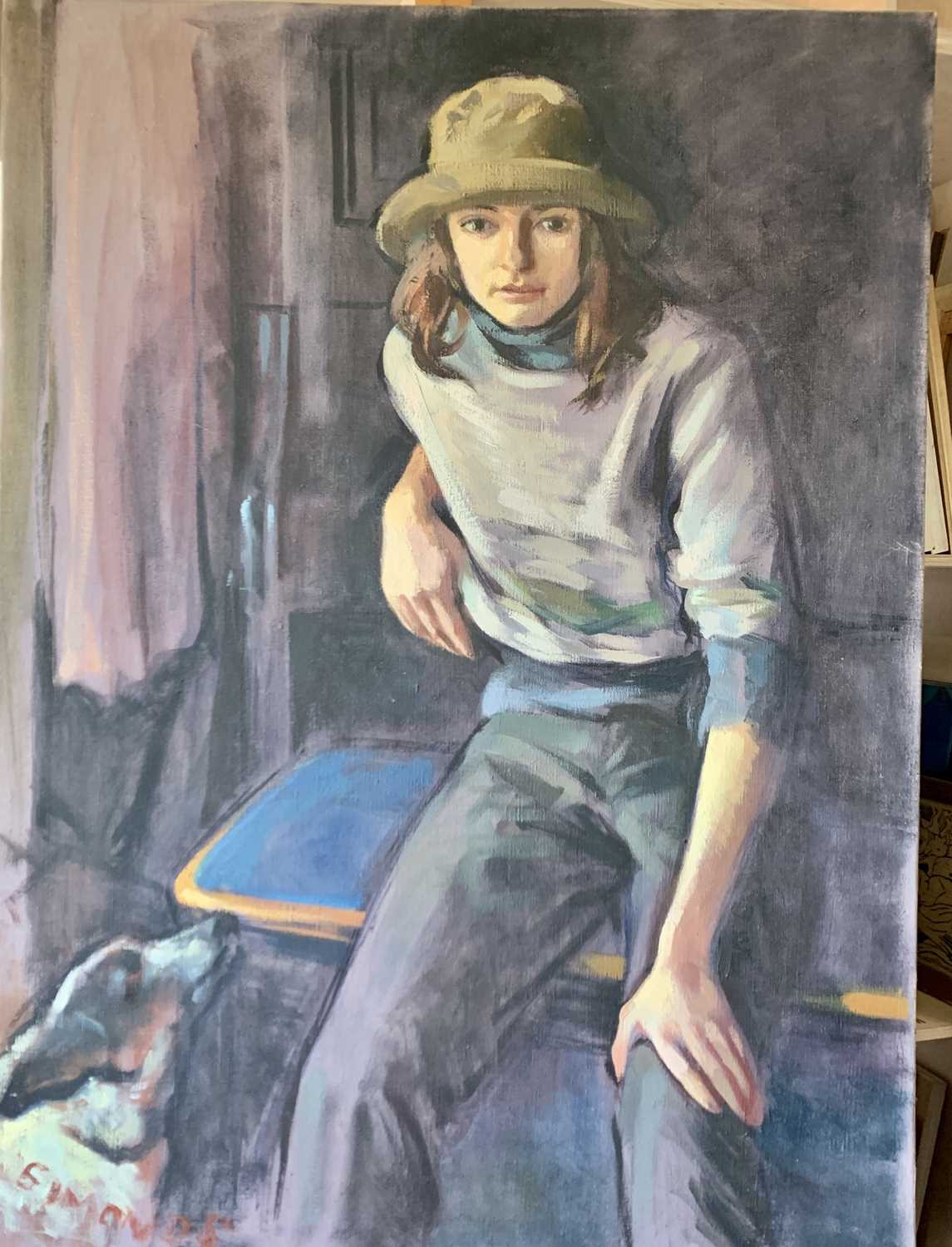 Lot 1244 - Simonds? Portrait Oil on canvas Signed