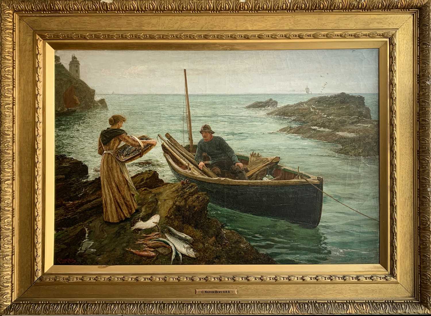 Lot 181 - Charles Napier HEMY (1841-1917)The Fisherman'