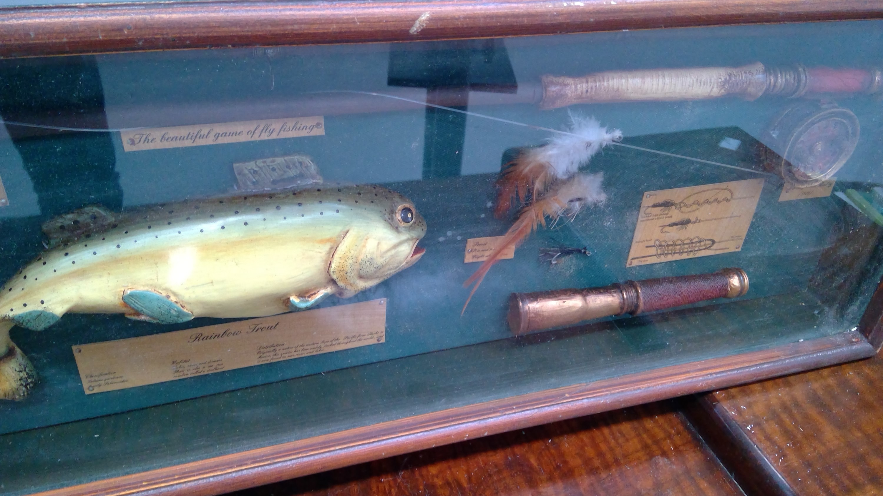 Lot 221 - An anglers wall mounted display.