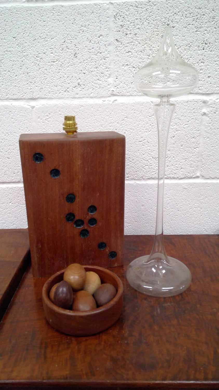 Lot 231 - Suffolk glass studio water-filled candle,