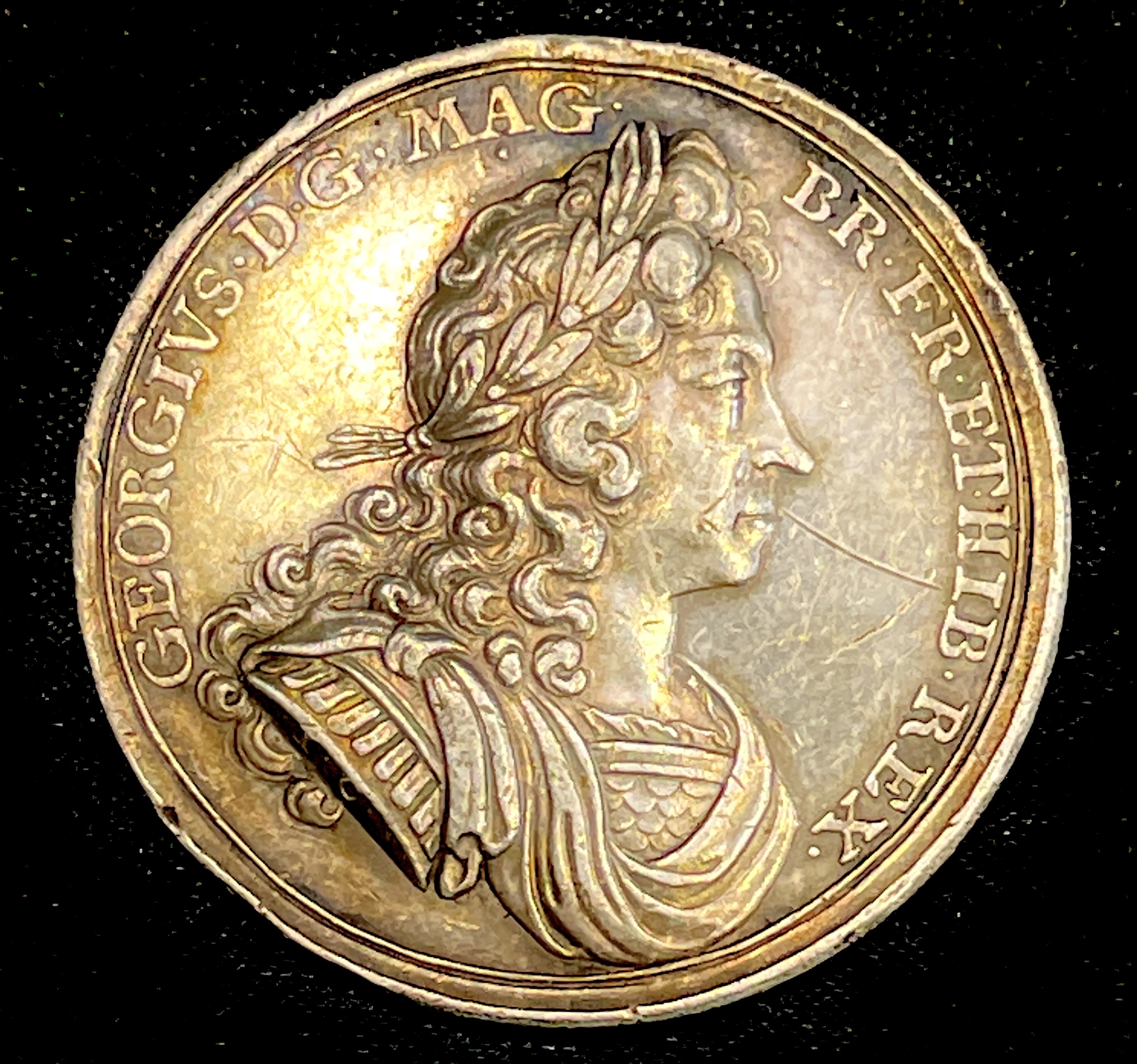 Lot 7 - George I 1714 Silver Coronation Medallion. The