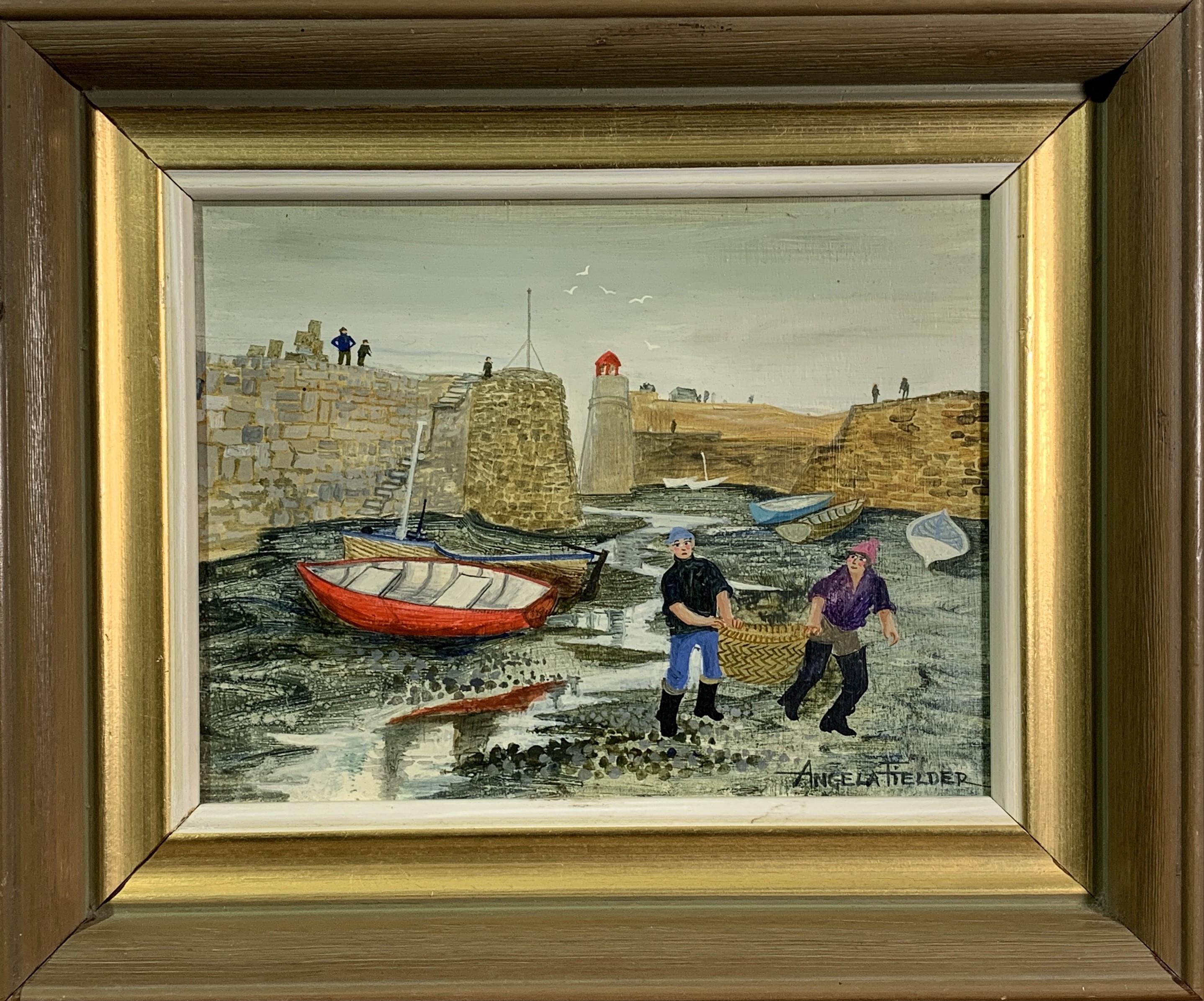 Lot 234 - Angela FIELDER Harbour at Padstow Oil on