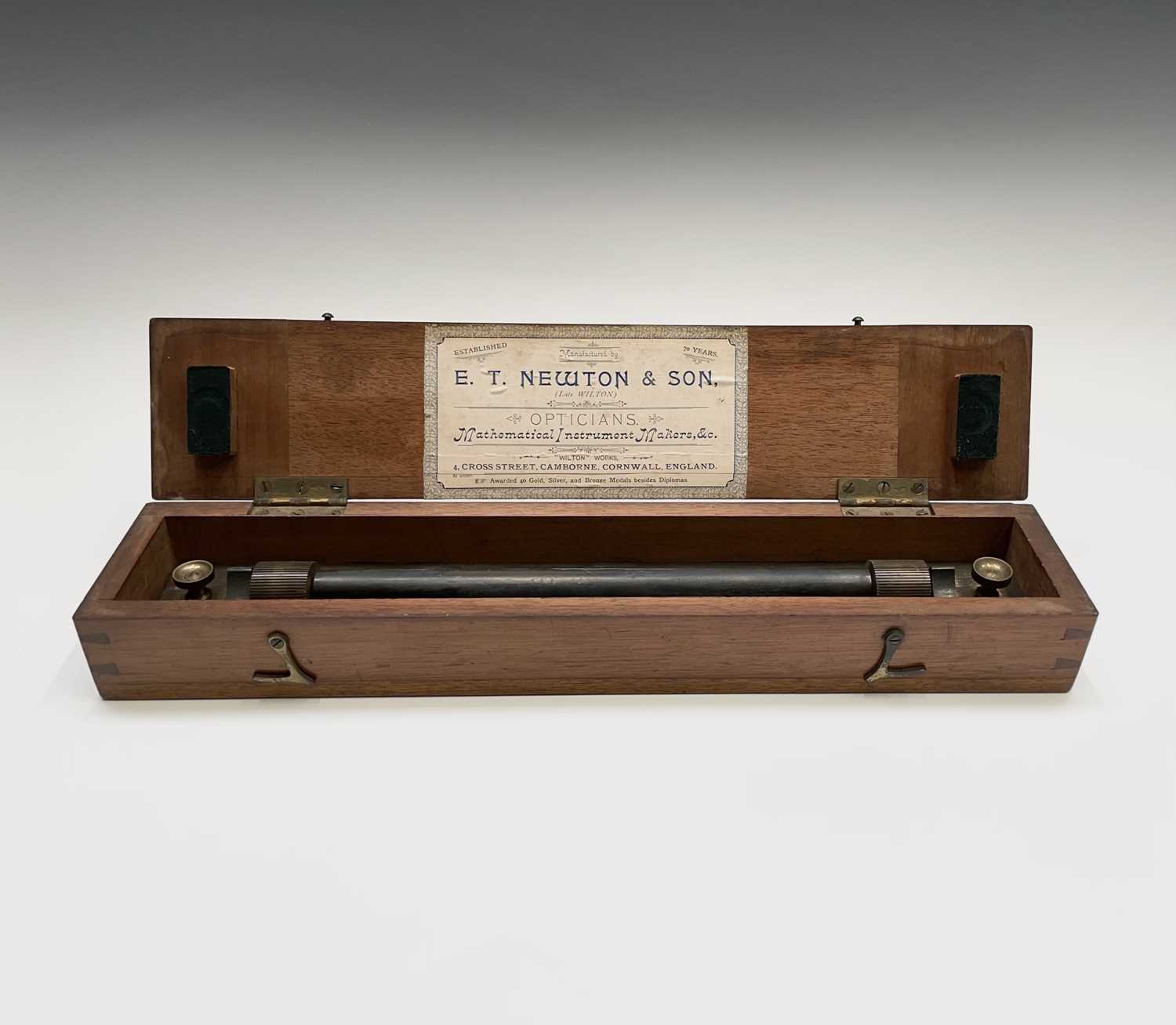 Lot 531 - A 19th century lacquered brass rolling rule,