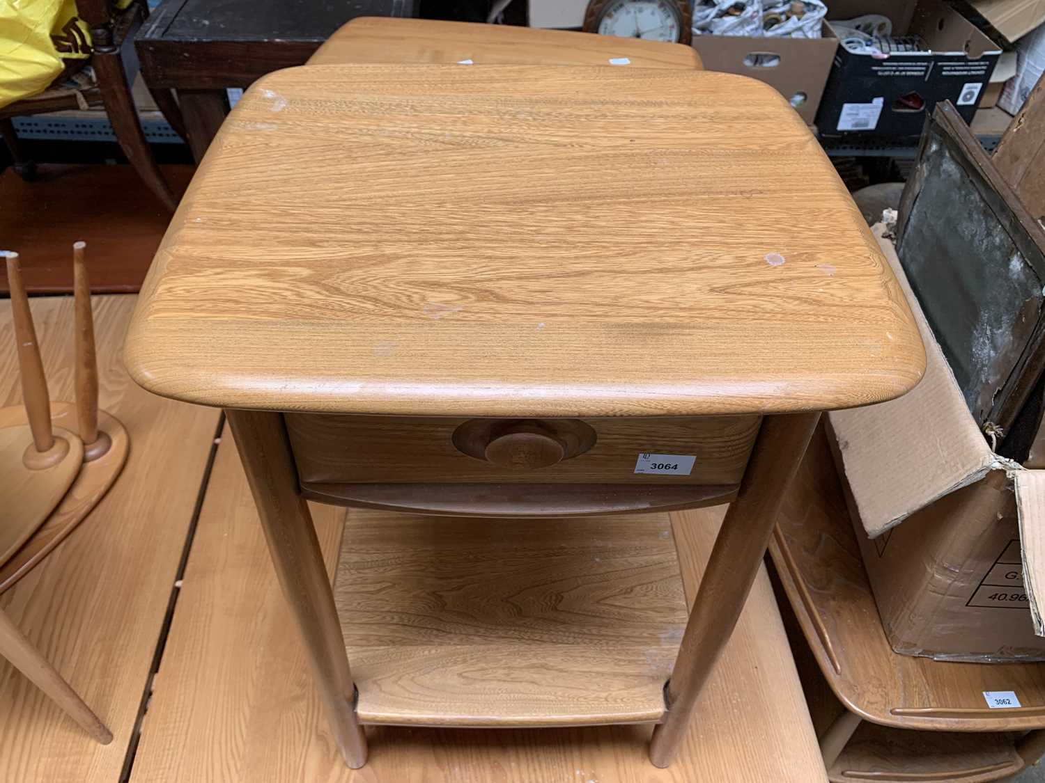 Lot 3064 - An Ercol light elm small side or bedside