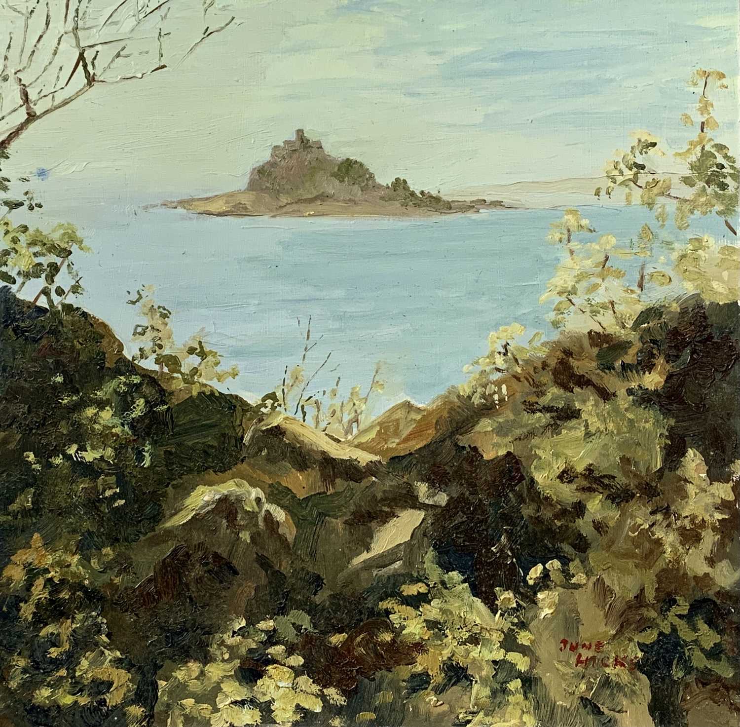 Lot 470 - June HICKS (1935) View of The Mount Oil on