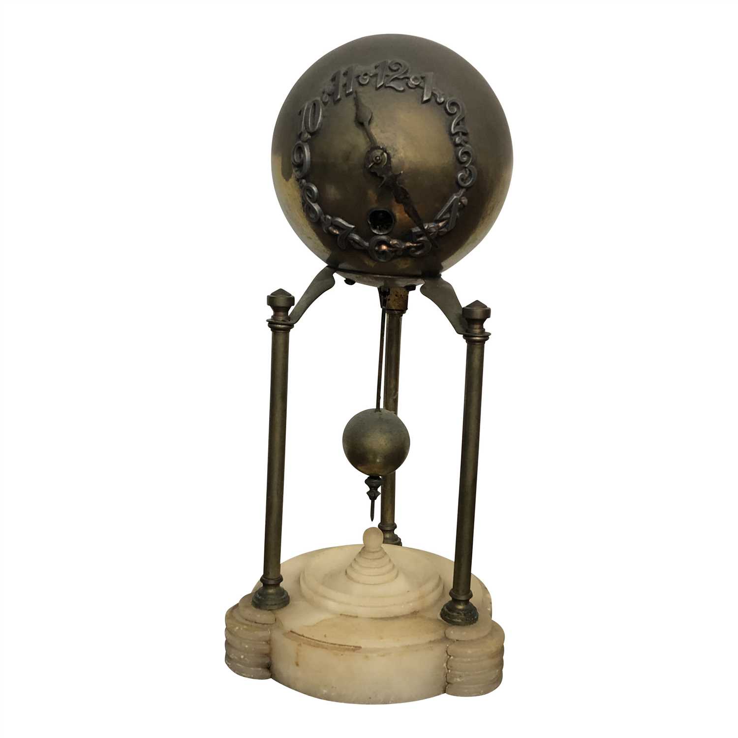 Lot 3029 - A spherical timepiece, early 20th century,