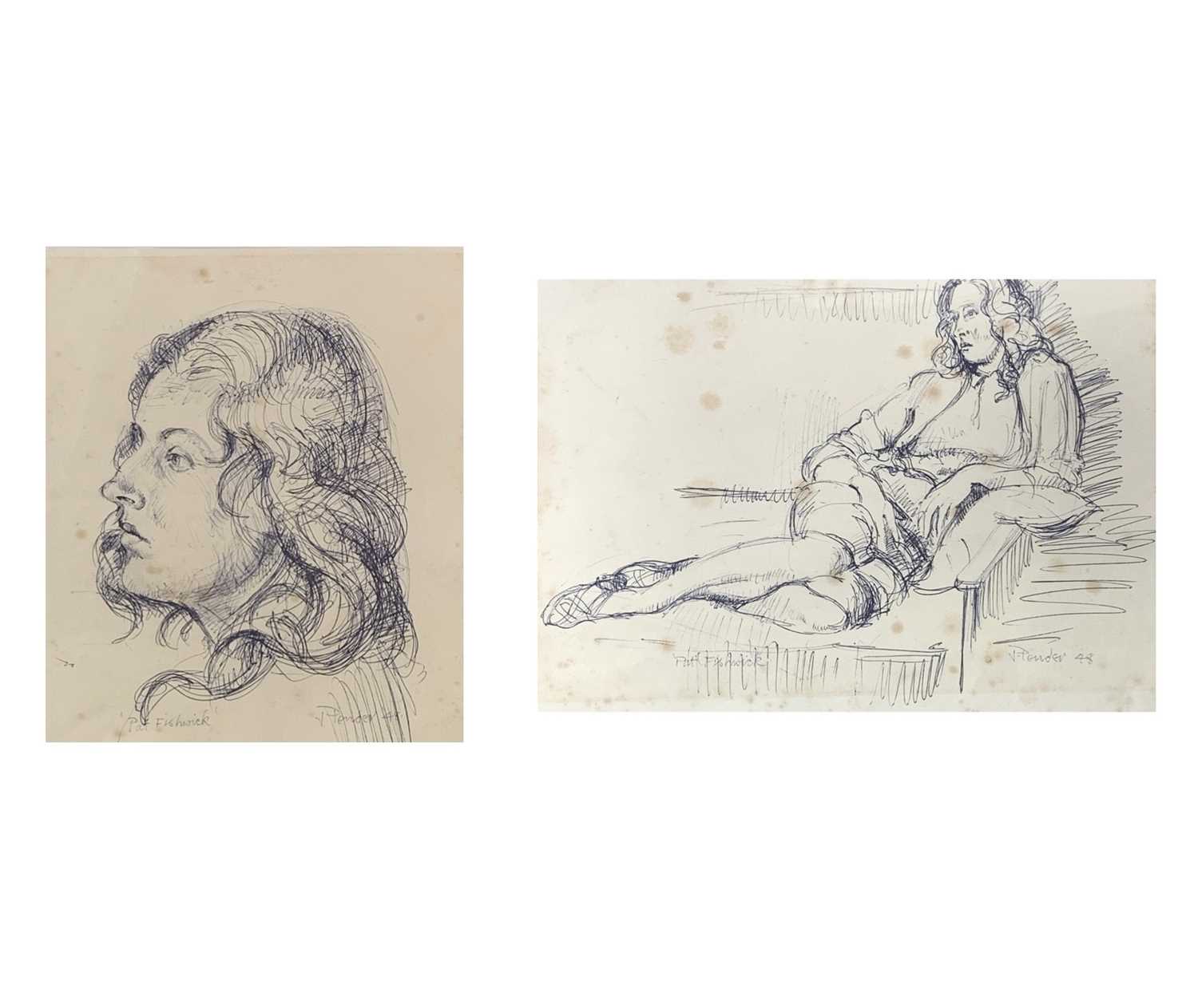 Lot 364 - Jack PENDER (1918-1998) Portrait of Patricia