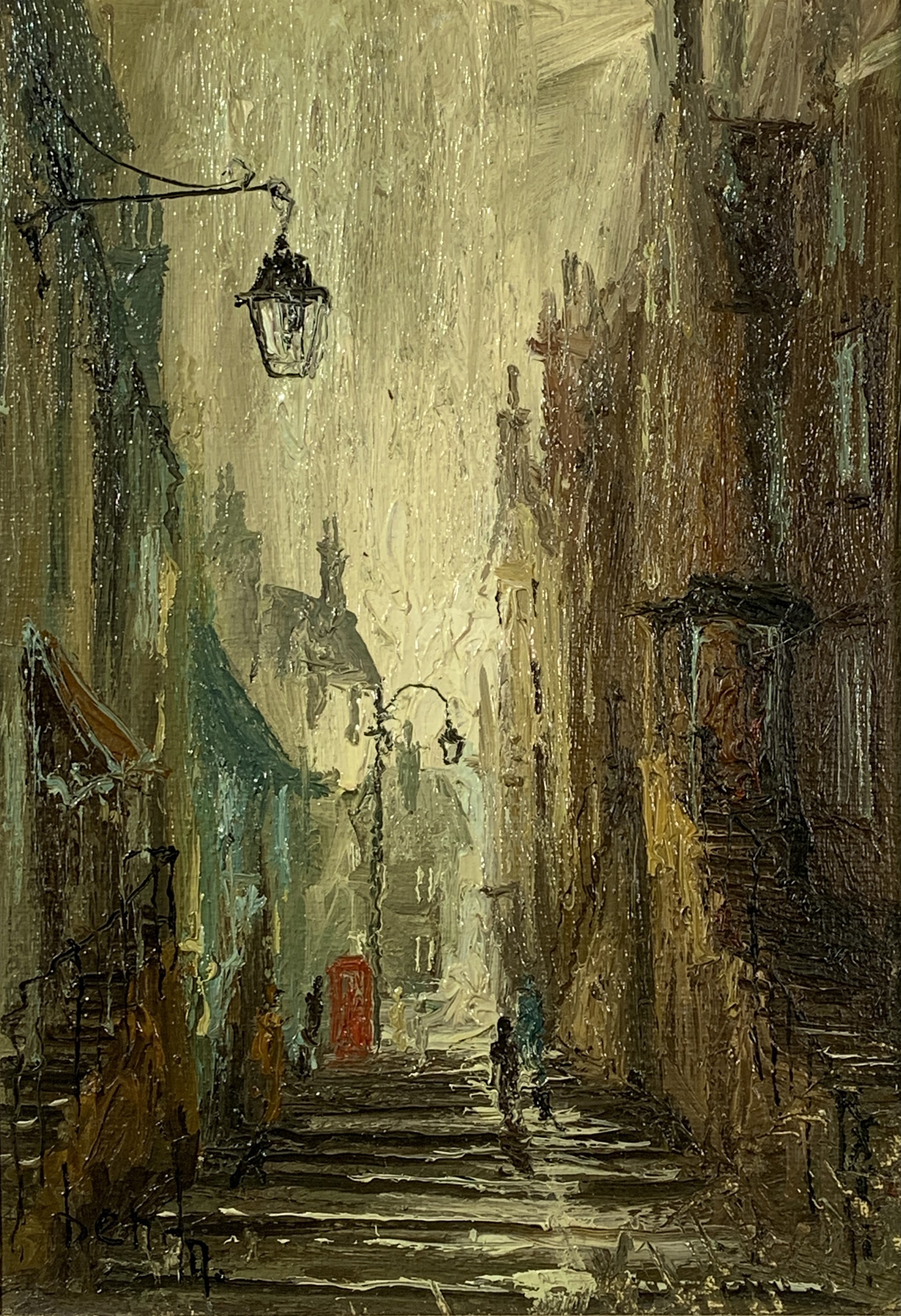 Lot 284 - Ben MAILE (1922-2017) Street scene in