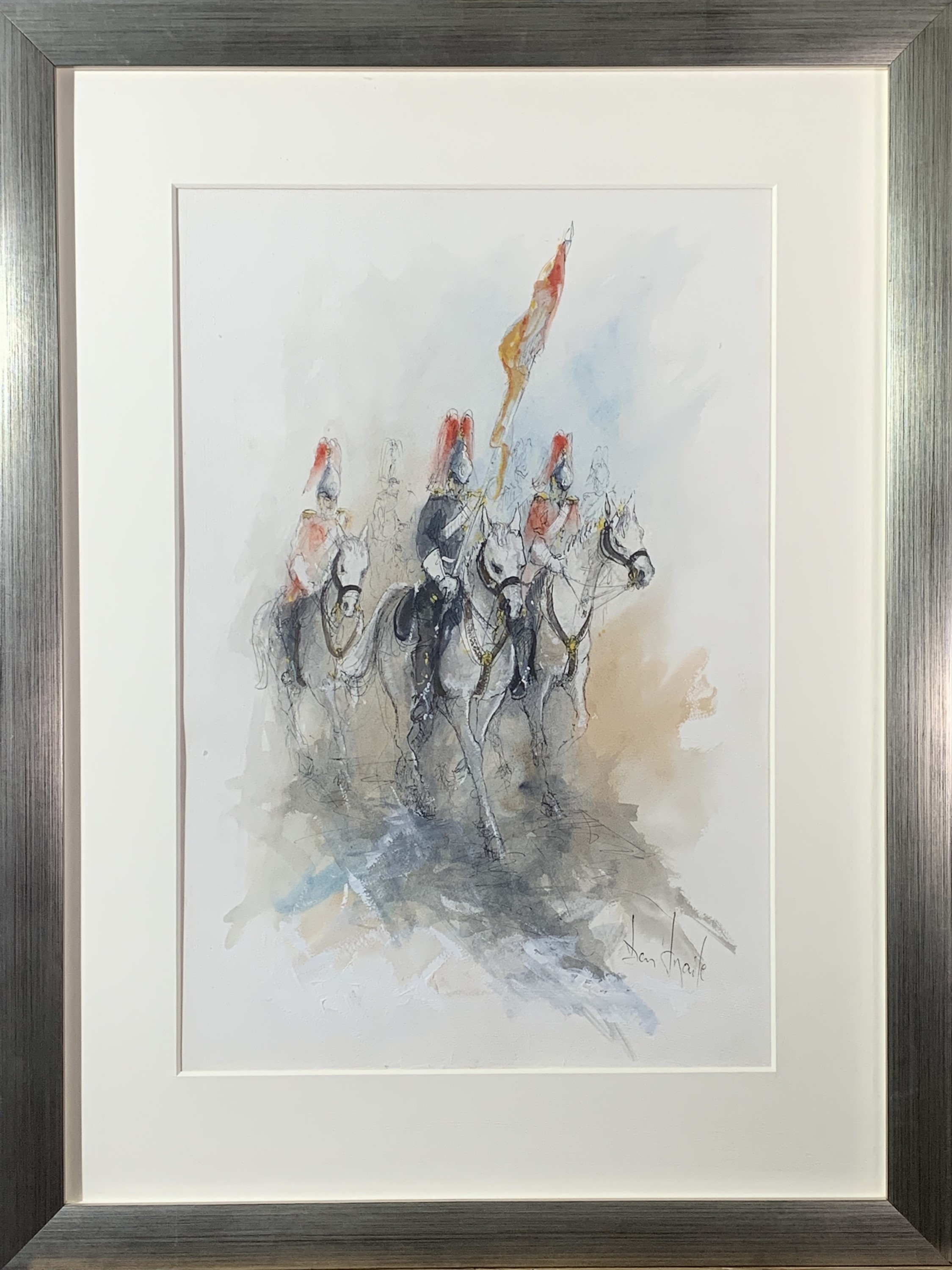 Lot 463 - Ben MAILE (1922 - 2017) Soliders riding to