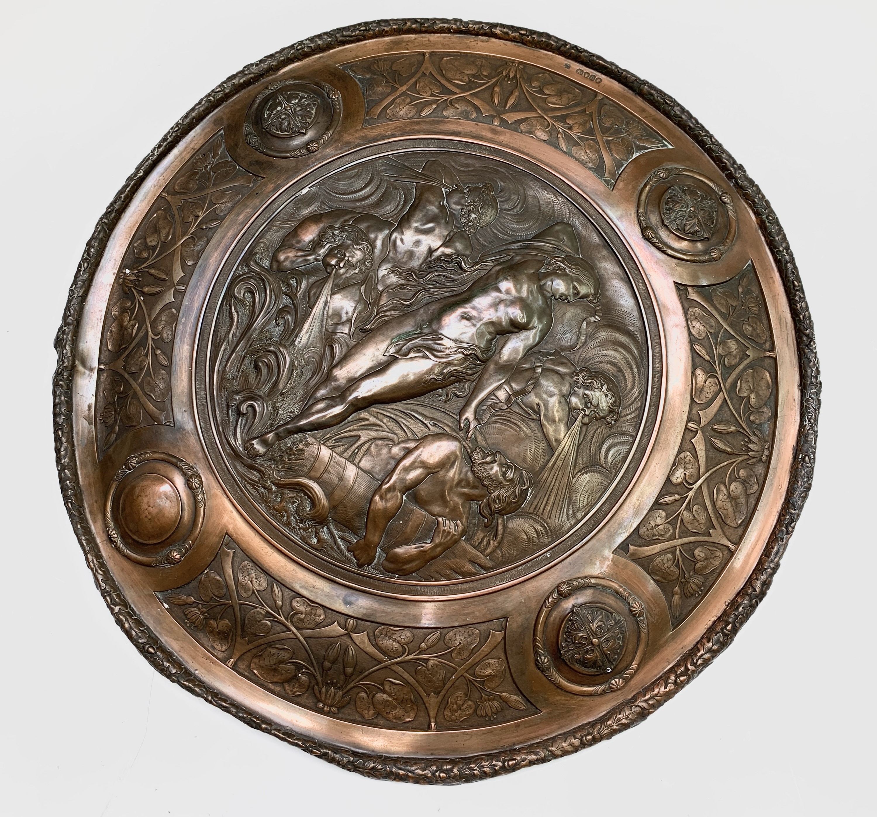 Lot 158 - A pair of Victorian electrotype copper