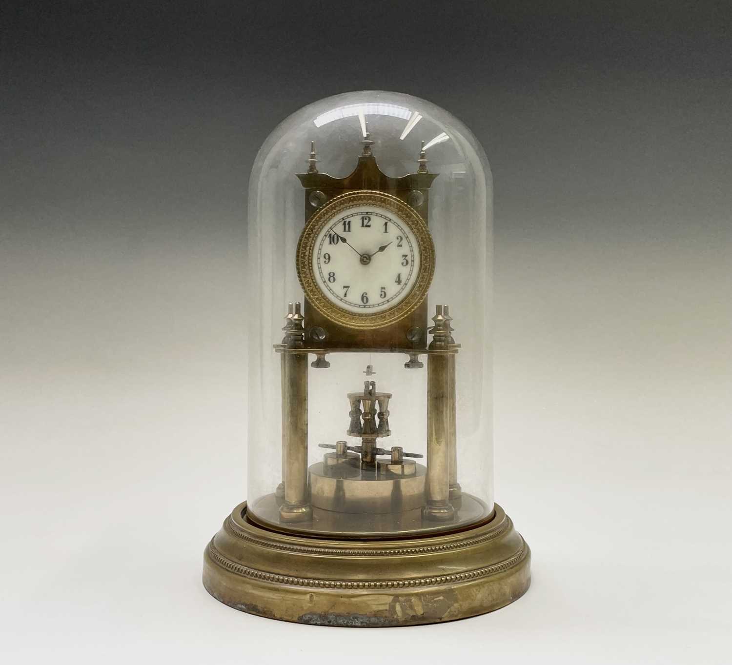 Lot 2913 - A German brass torsion clock, circa 1900,