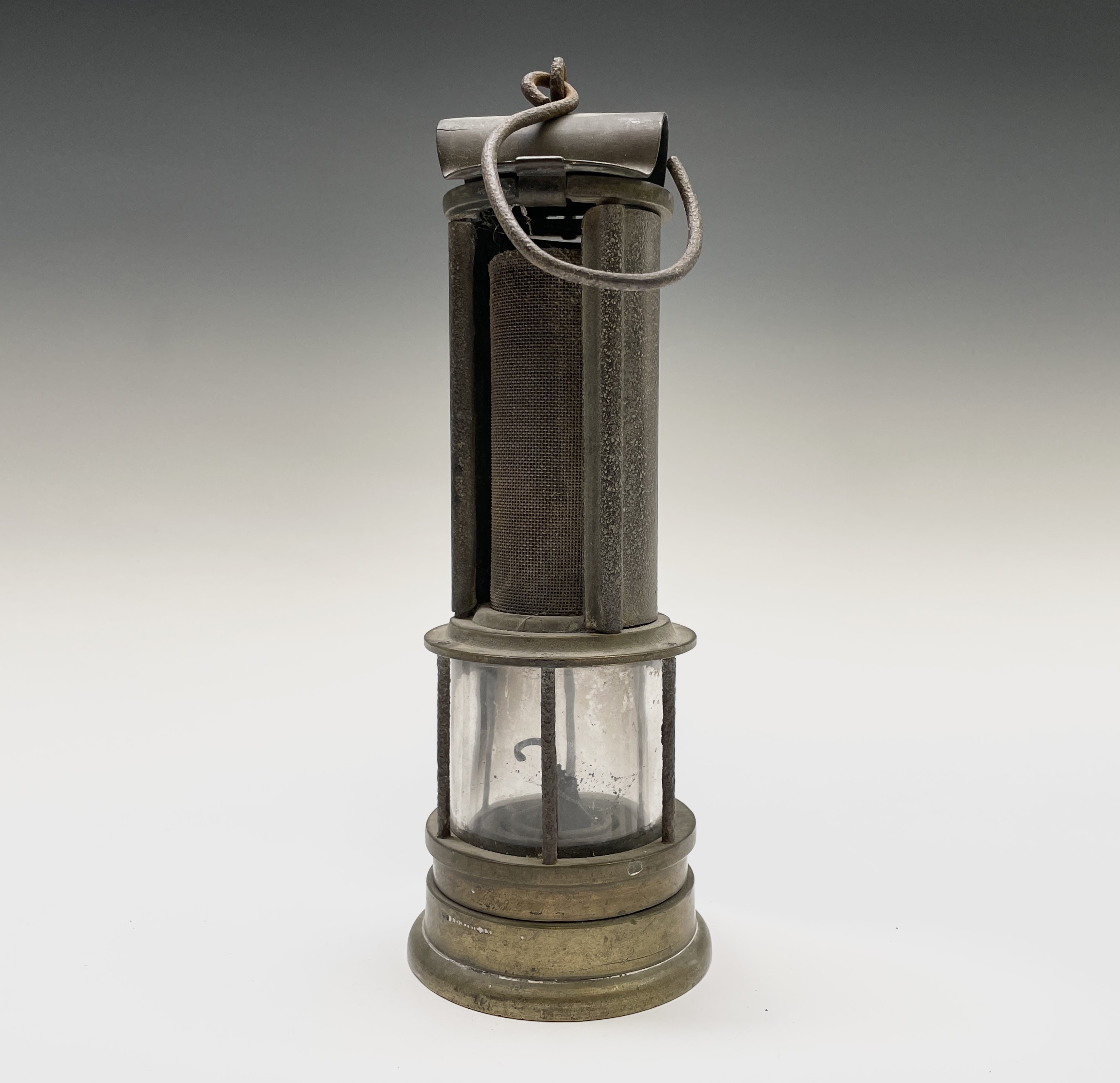 Lot 298 - A Clanny type miners lamp, late 19th century,