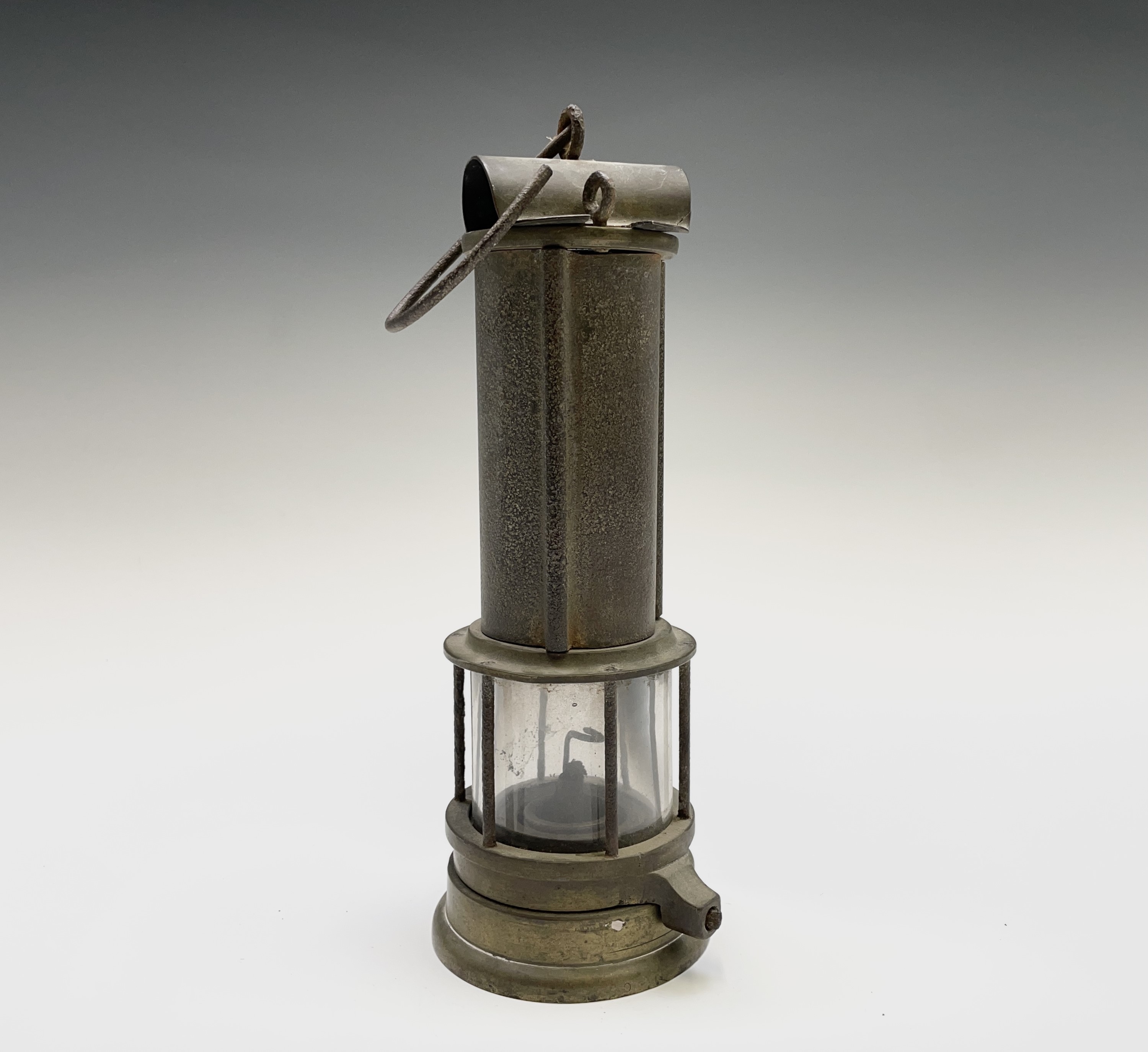 Lot 298 - A Clanny type miners lamp, late 19th century,