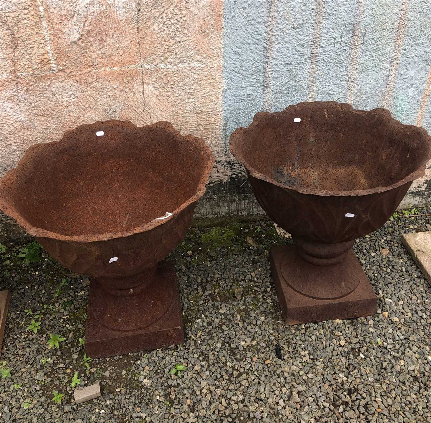 Lot 558 - A pair of Victorian style cast iron garden