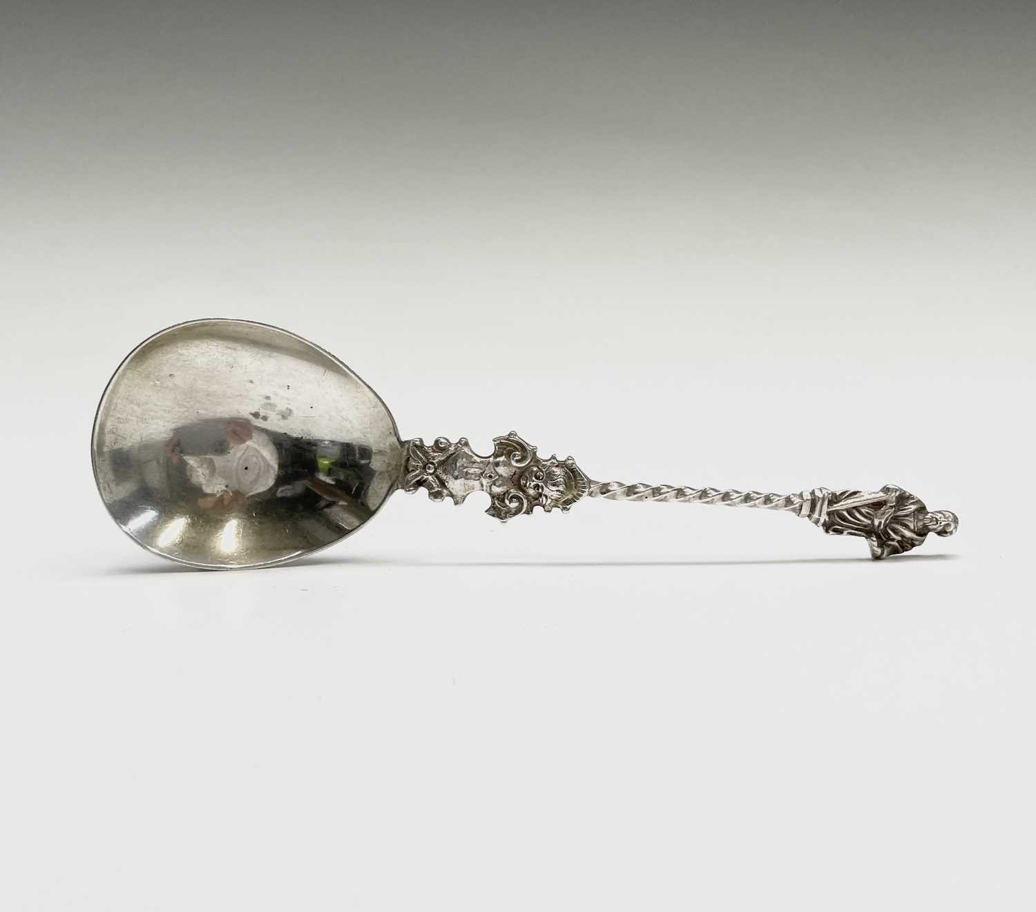 Lot 378 - A late Victorian Apostle finial spoon by