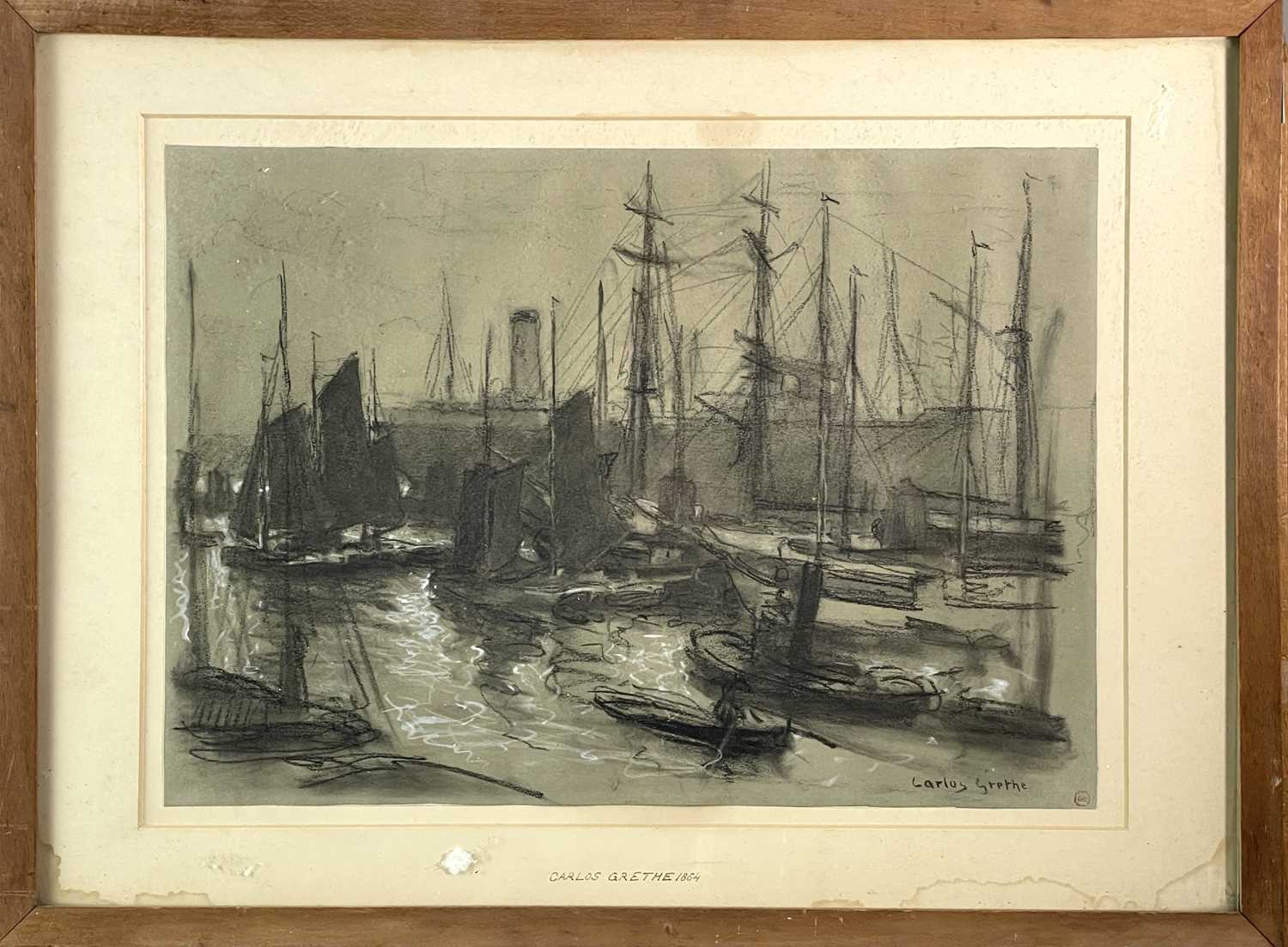 Lot 1243 - Carlos GRETHE (1864-1913) Eine belebte