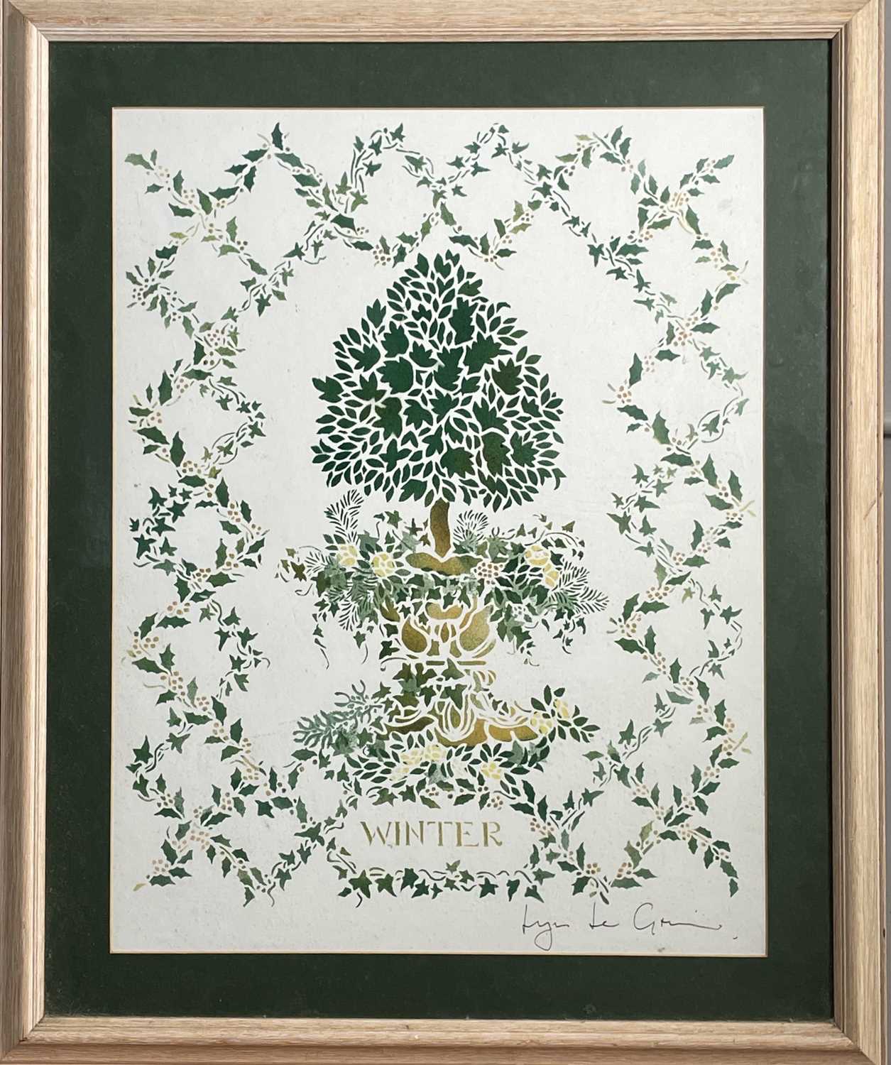 Lot 256 - Lyn LE GRICE, a set of stencilled pictures